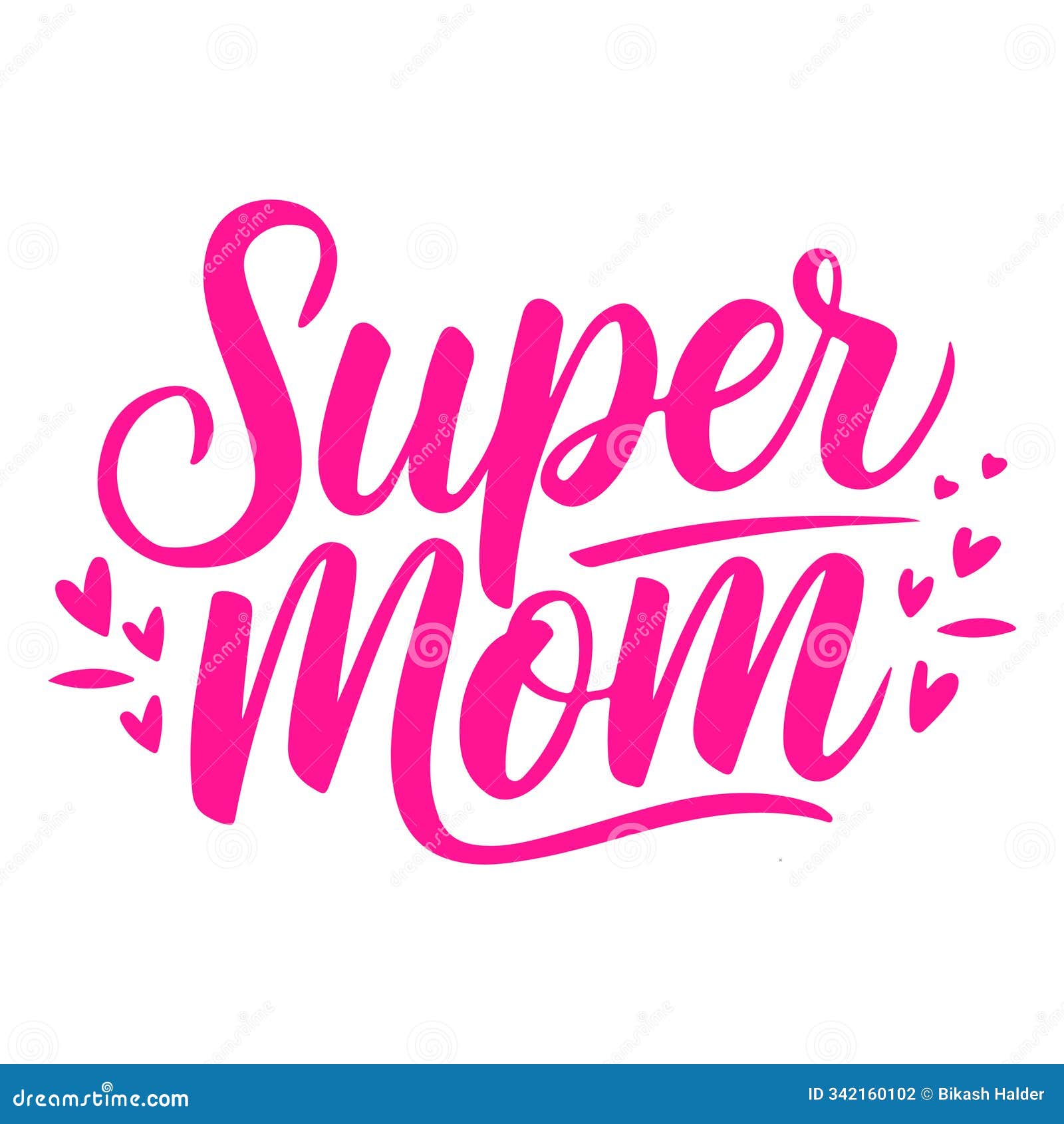 Super Mom Typography Silhouette Vector Stock Illustration ...