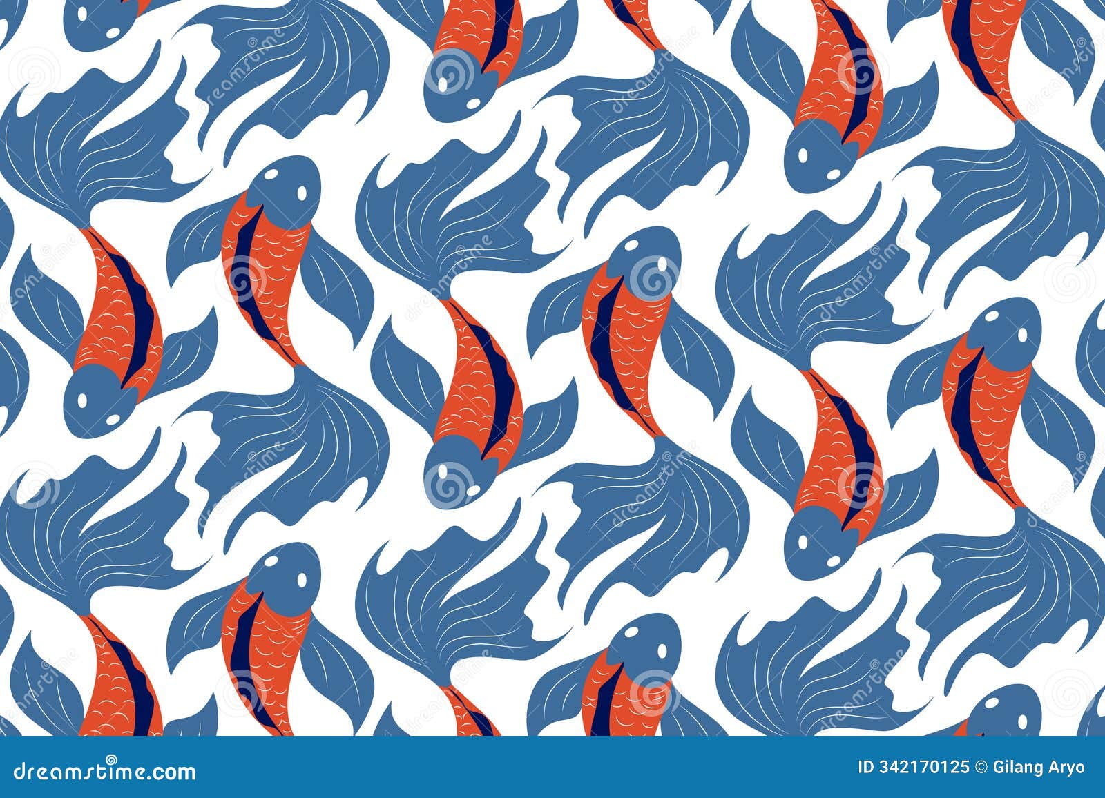 Seamless Fish Pattern Vector Graphic Perfect for a Variety of Projects ...
