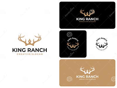King Ranch Logo Template, Deer Antler Vector Stock Illustration ...