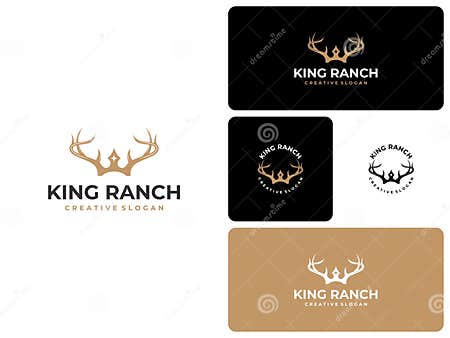 King Ranch Logo Template, Deer Antler Vector Stock Illustration ...