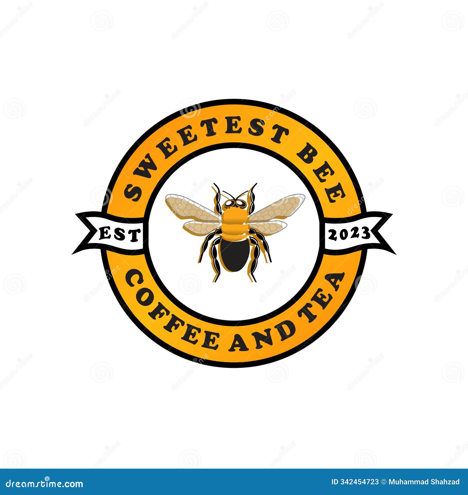 A Sweet Bee Logo for Sweetest Bee Coffee and Tea in Vector Template ...