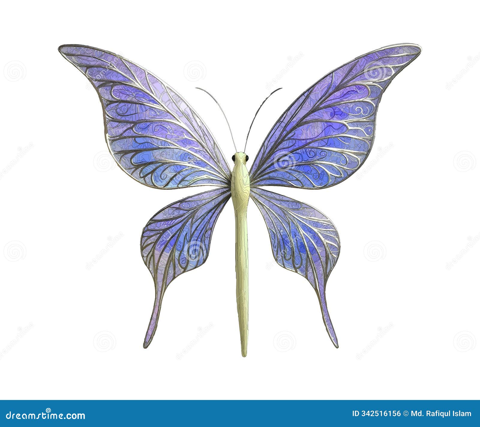 Butterfly Sprite Wing Sitting on a Surface Stock Illustration ...