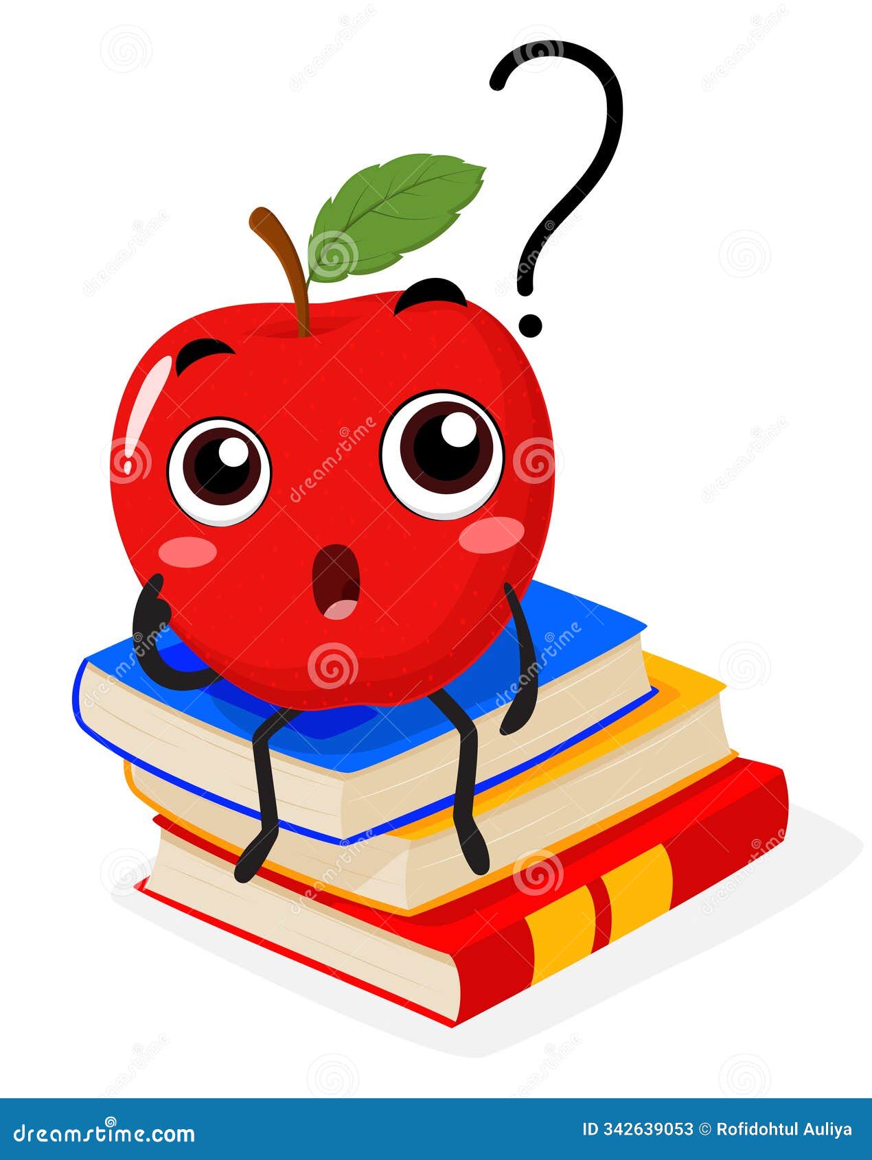 Cute Apple Characters Making Playful Hand Signs Vector Illustration ...