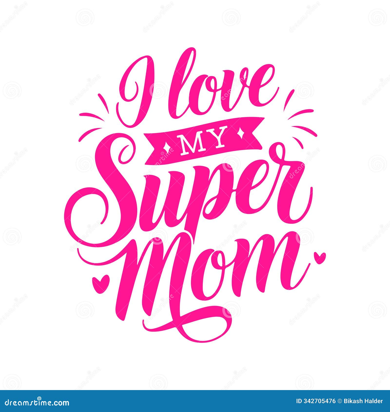 Super Mom Typography Silhouette Vector Stock Illustration ...