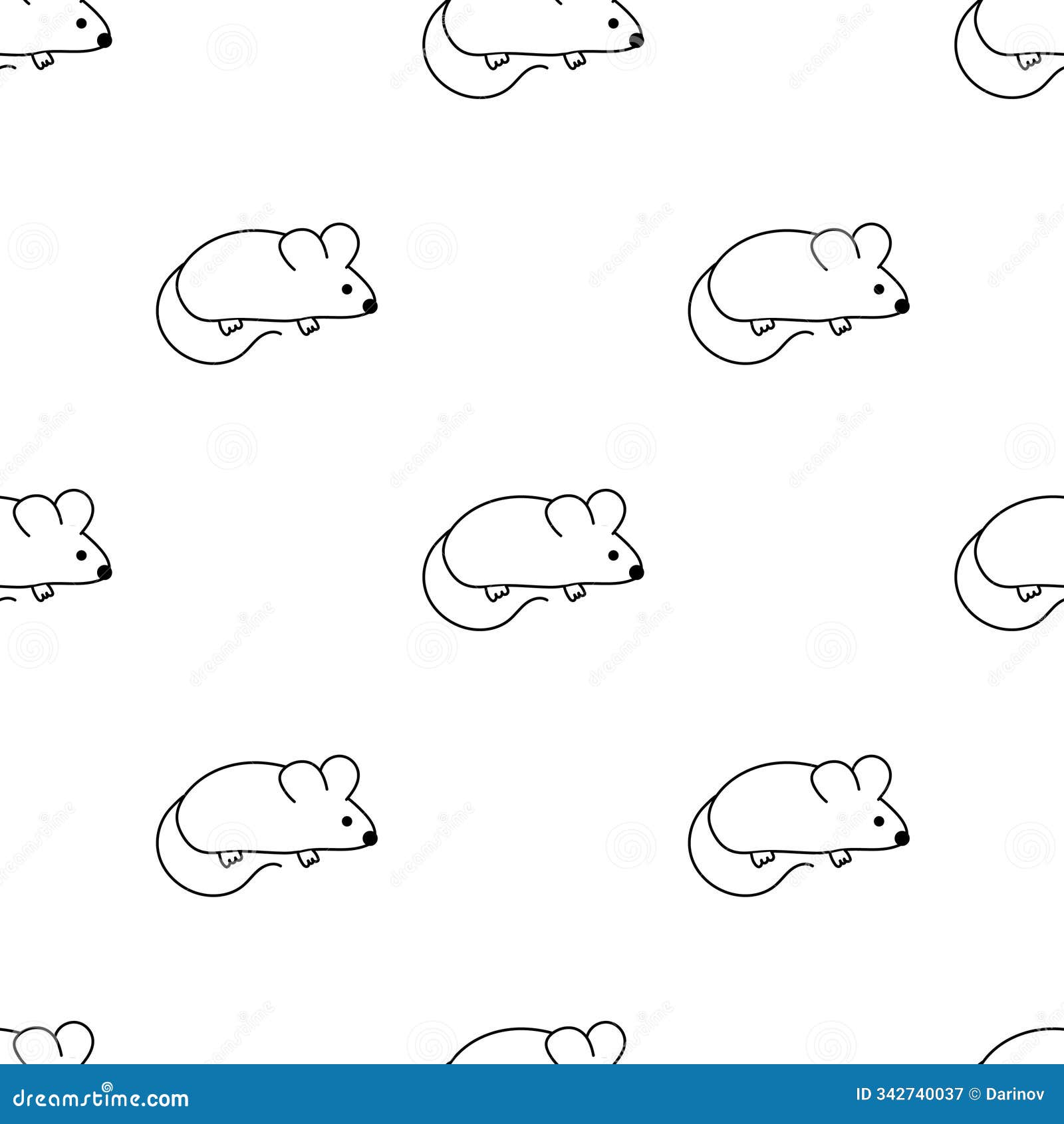 Mouse Outline Sketch Vector. Mousy Silhouette | CartoonDealer.com ...