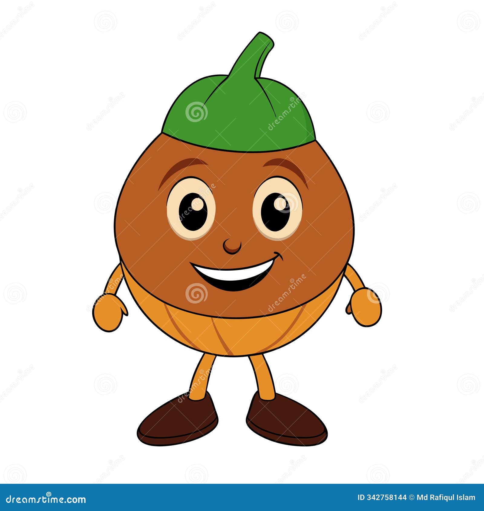 Hazelnut Cartoon Character With Love Cute Emoticon | CartoonDealer.com ...