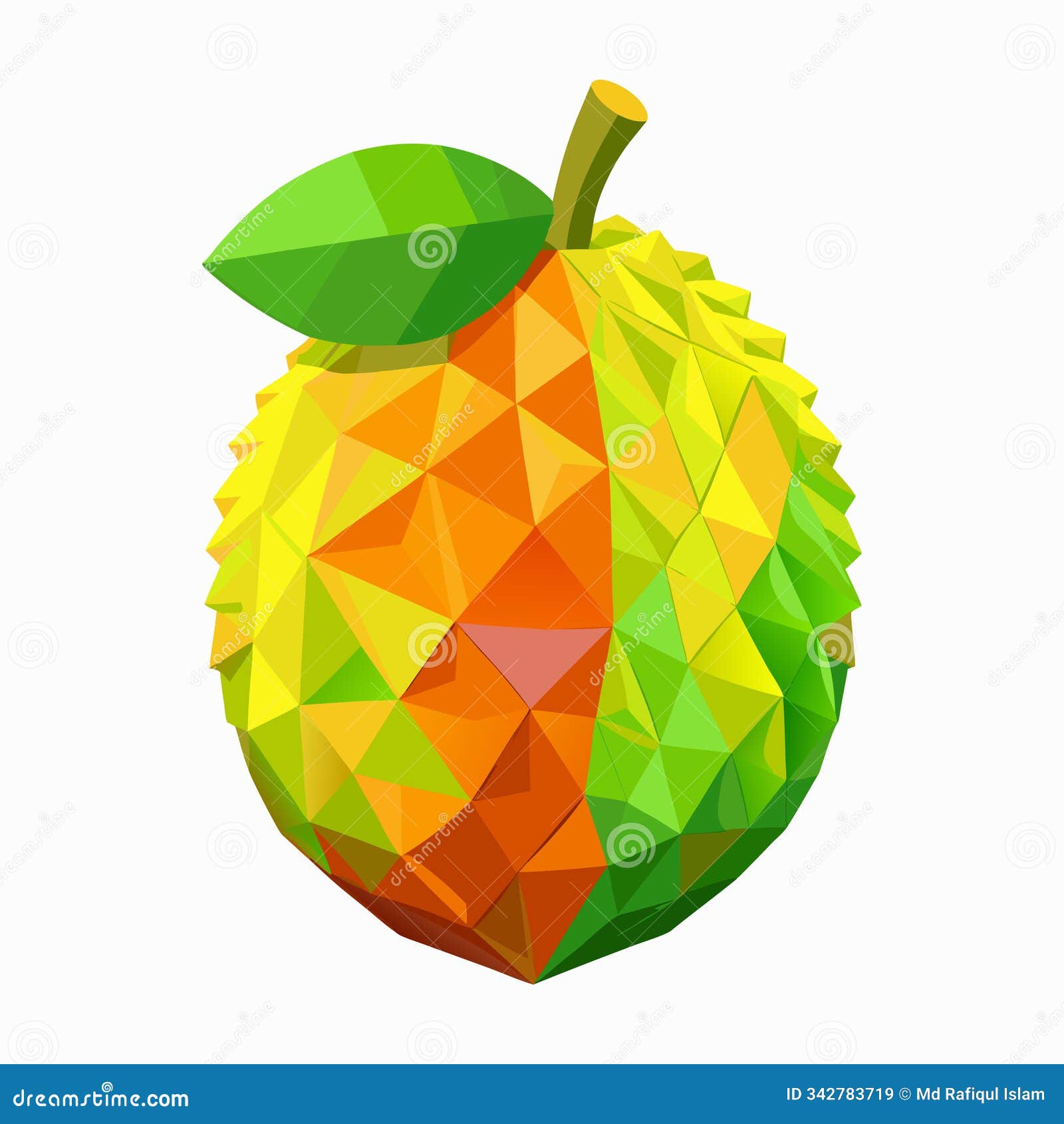 3d Rendering of Dynamic and Colorful Jackfruit Vector Stock ...