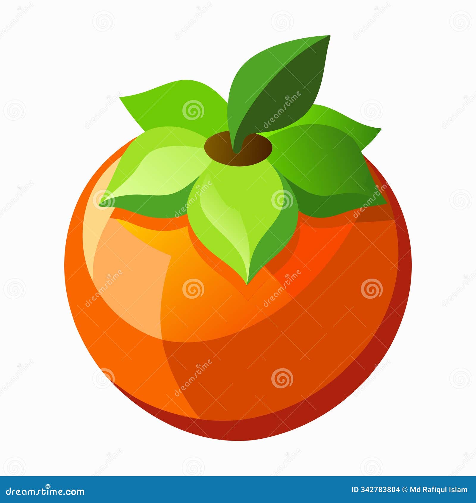 3d Rendering of Dynamic and Colorful Persimmon Vector Stock ...