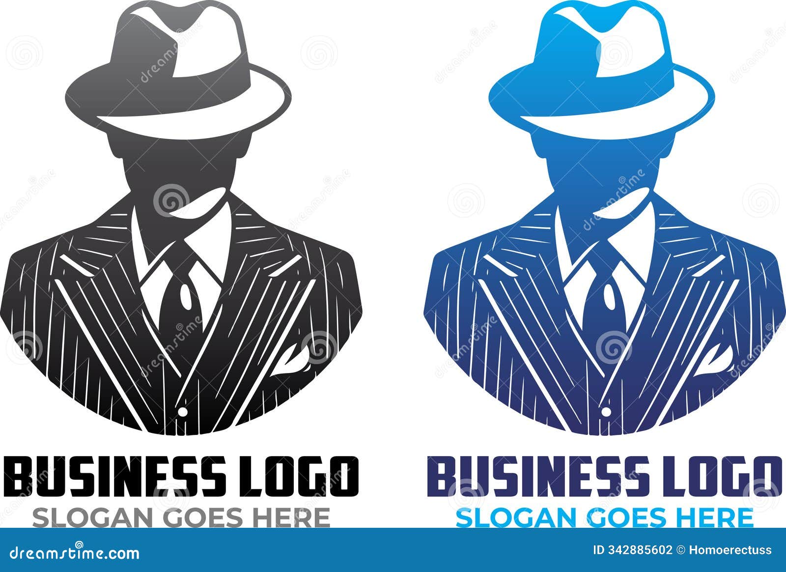 Mafia Mobster Gangster Logo Design Stock Illustration - Illustration of ...