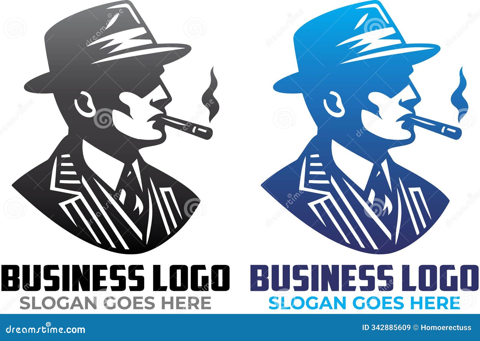 Mafia Mobster Gangster Logo Design Stock Illustration - Illustration of ...