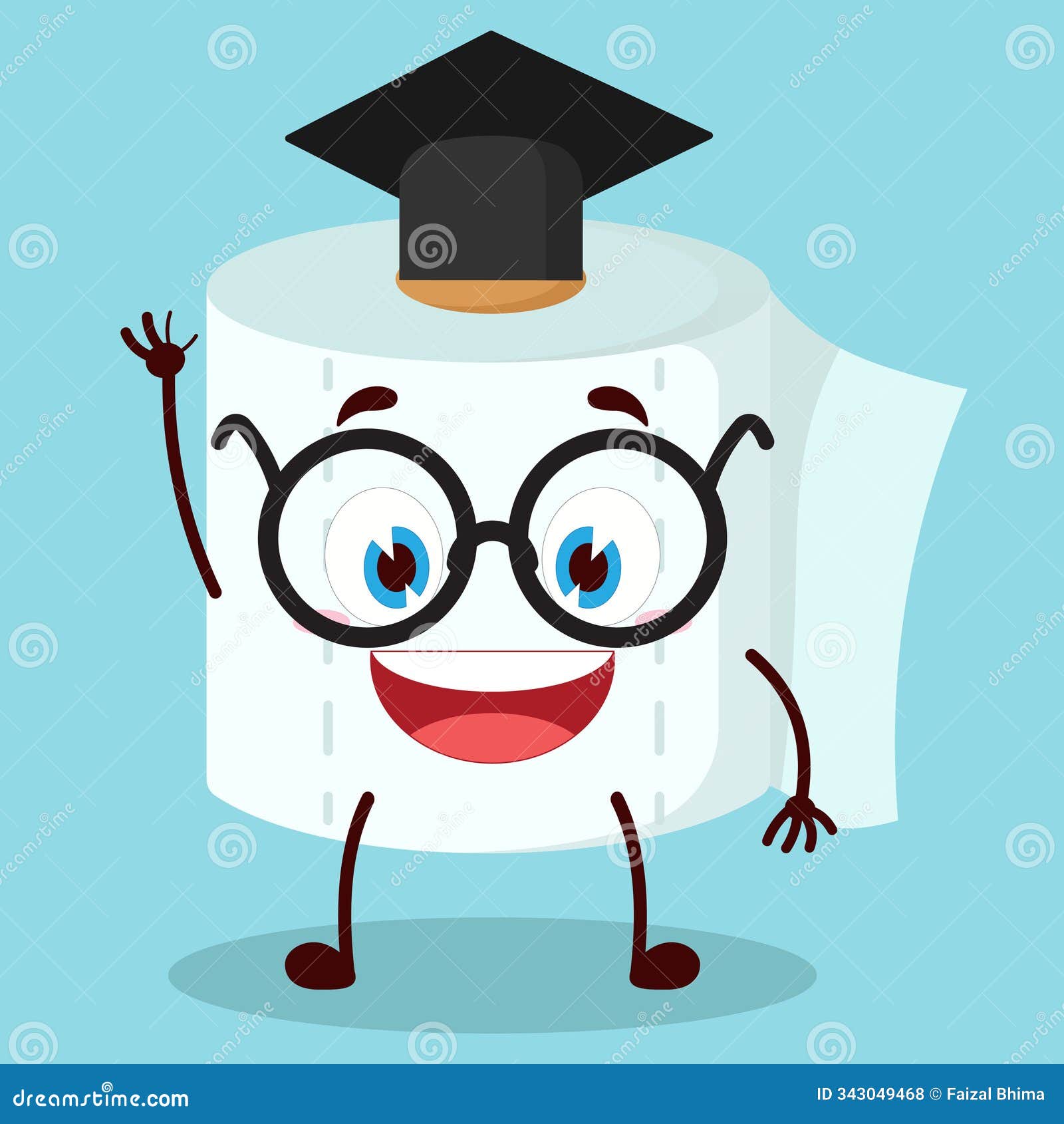 Cute Graduation Caps, Rainbows, And Flower Bouquets Seamless Pattern ...