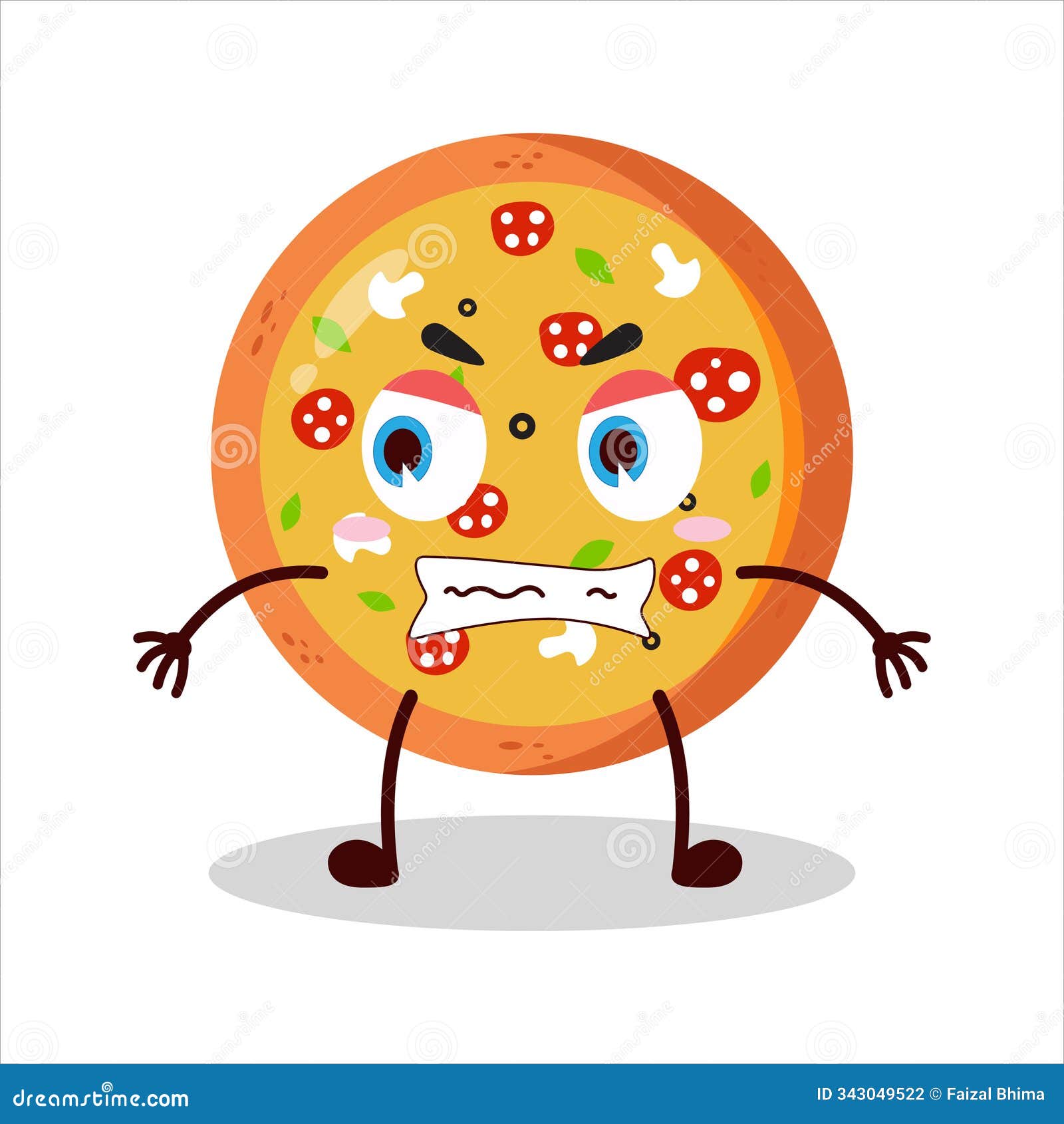 Angry Pizza Slice Monster Vector Illustrations | CartoonDealer.com ...