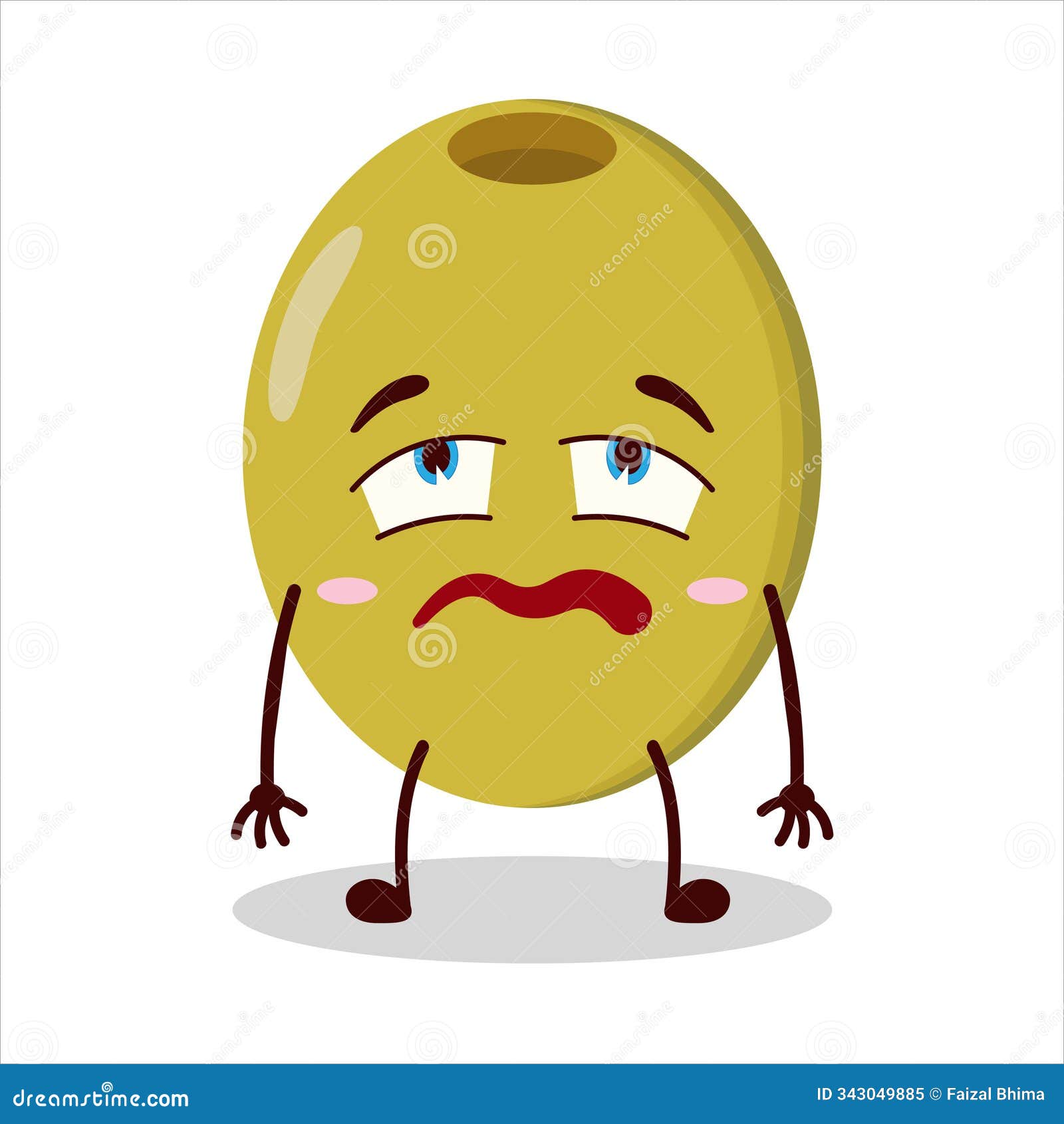 Regretful Olive Cartoon Character Stock Illustration | CartoonDealer ...
