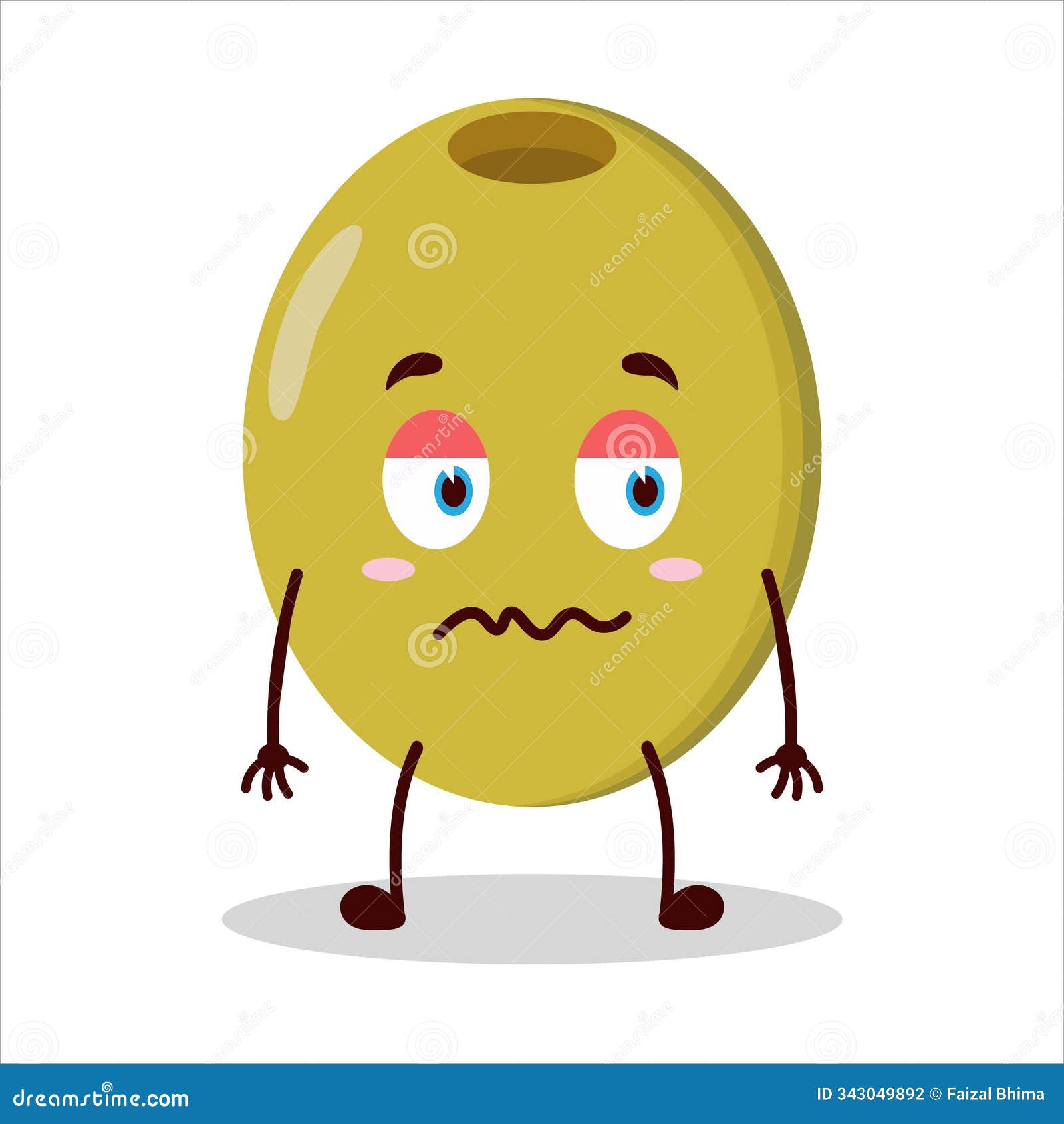 Cute Nope Expression Of Pizza Character Vector Illustration ...