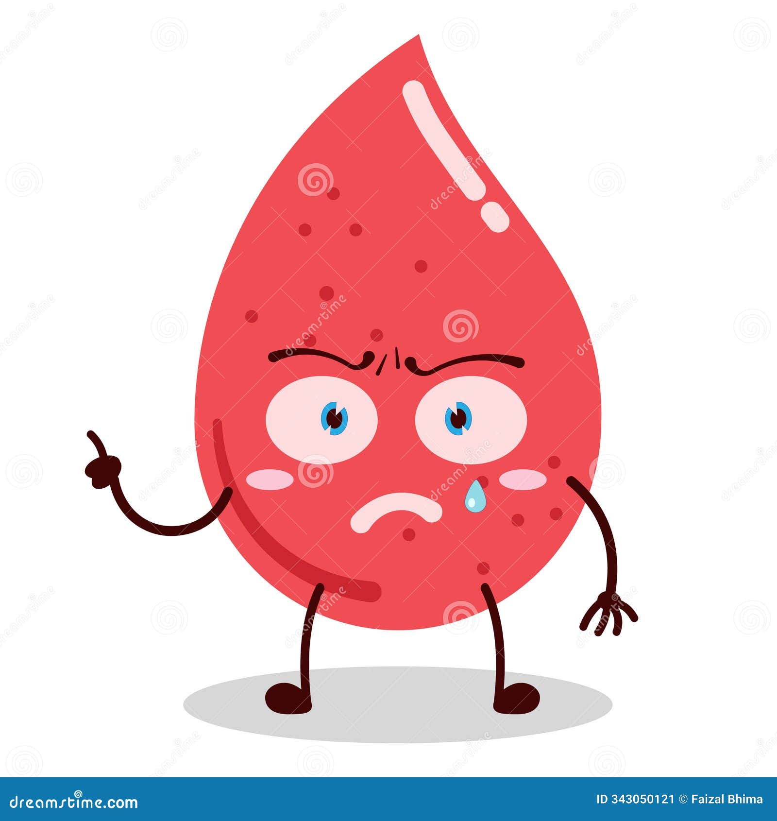 Blood Character Looking At Question Mark Symbol Royalty-Free Cartoon ...