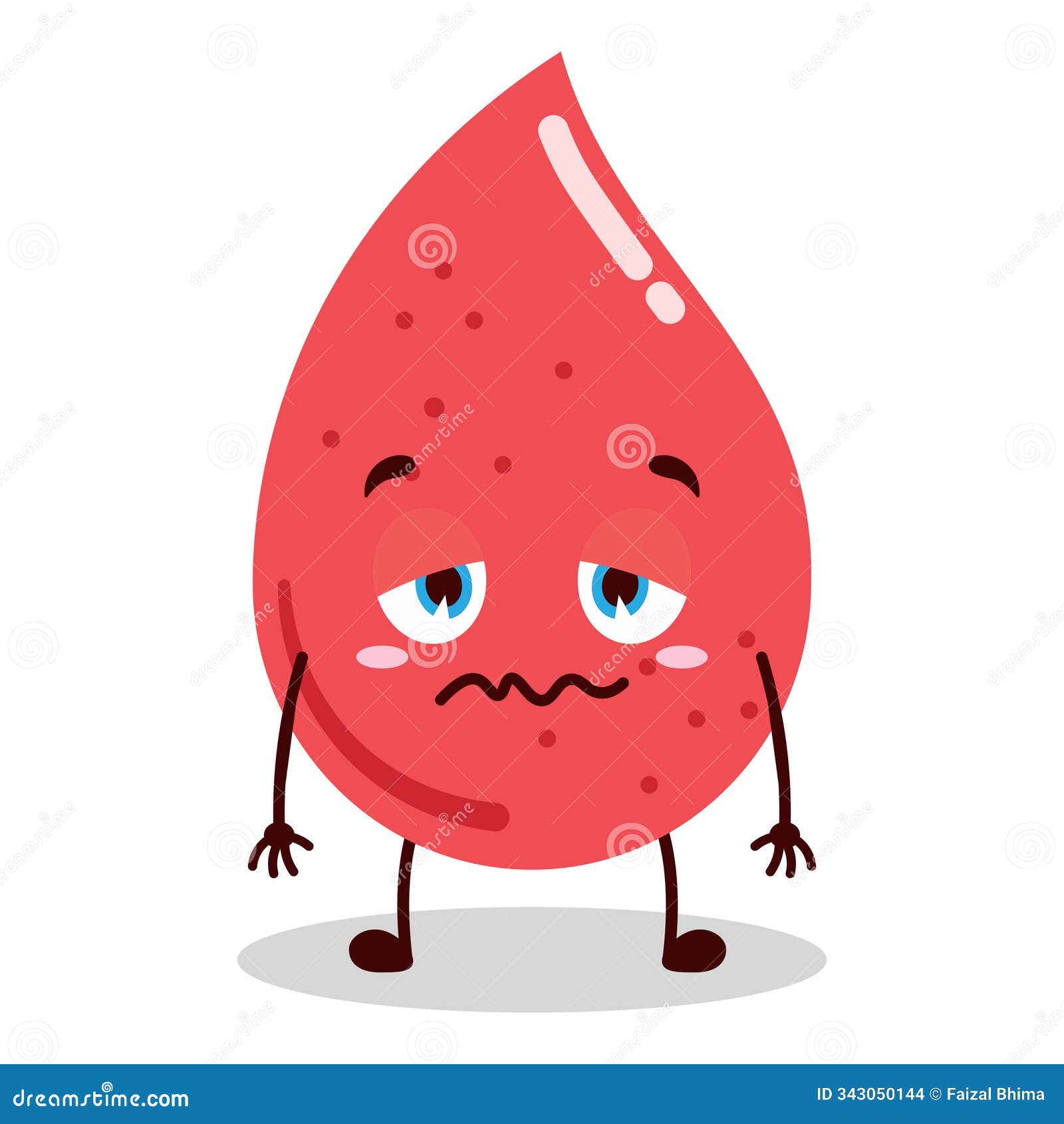 Cute Nope Expression Of Pizza Character Vector Illustration ...