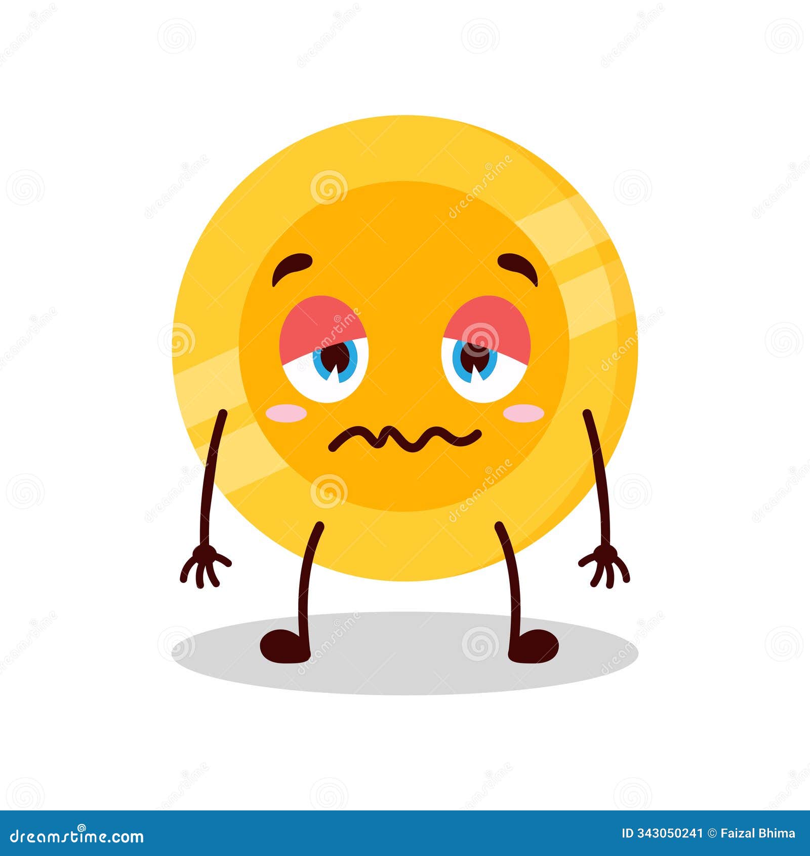 Cute Nope Expression Of Pizza Character Vector Illustration ...
