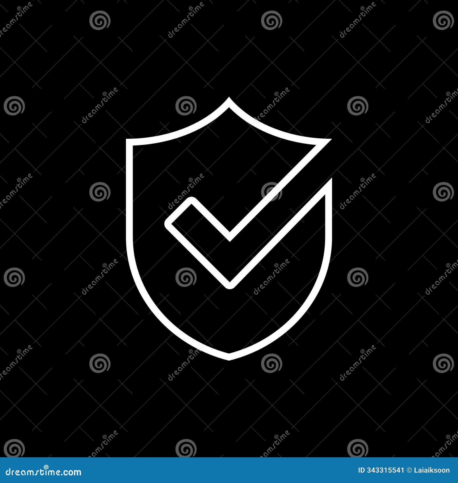 Shield With Check Mark Icon Set. Defense, Security With Checkmark Sign ...
