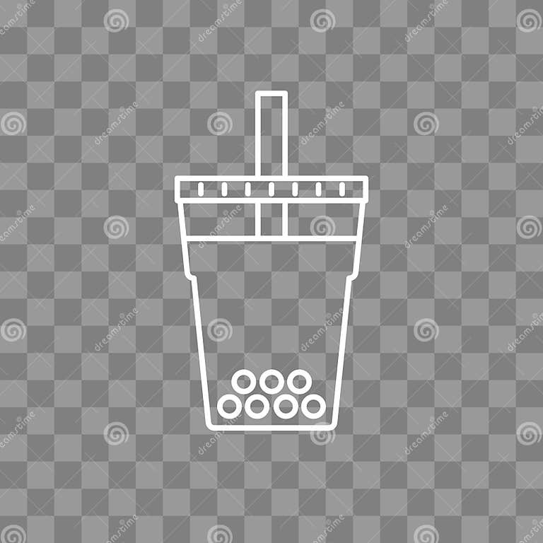 Bubble Tea Line Icon. Boba Tea with Tapioca Pearls. Asian Taiwanese ...