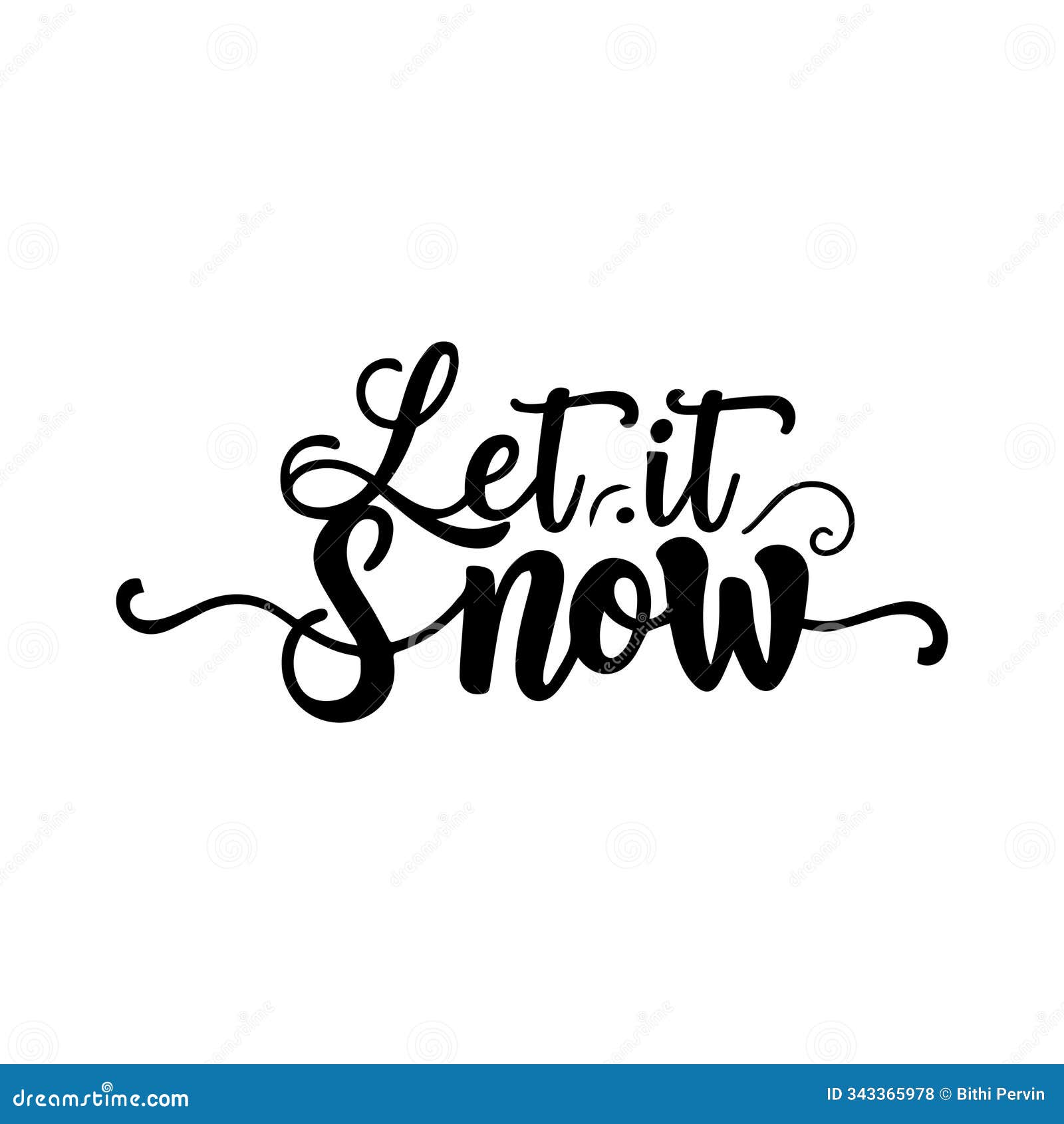 Let it Snow Text on White Background Stock Vector - Illustration of ...
