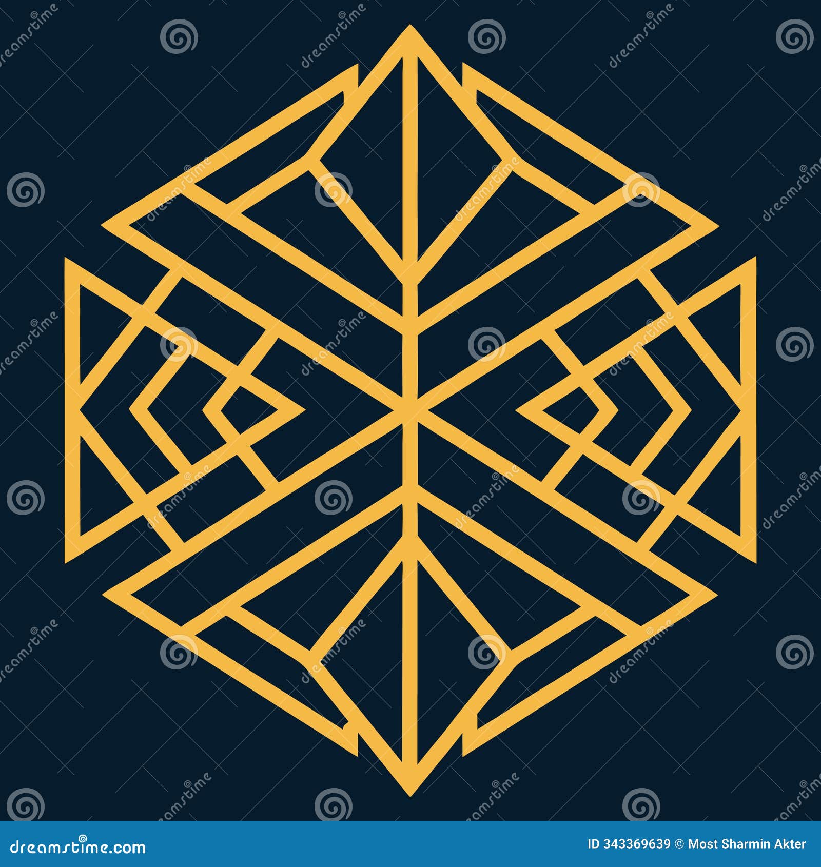 Elegant Geometric Art Deco Logo with Filigree Lines – Ornamental Design ...