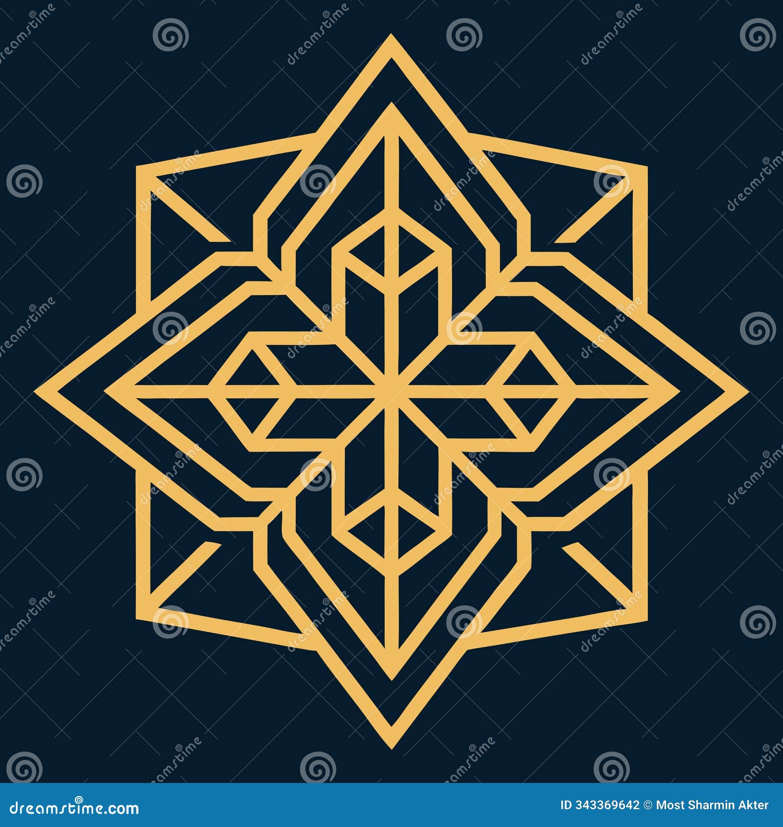 Elegant Geometric Art Deco Logo with Filigree Lines – Ornamental Design ...