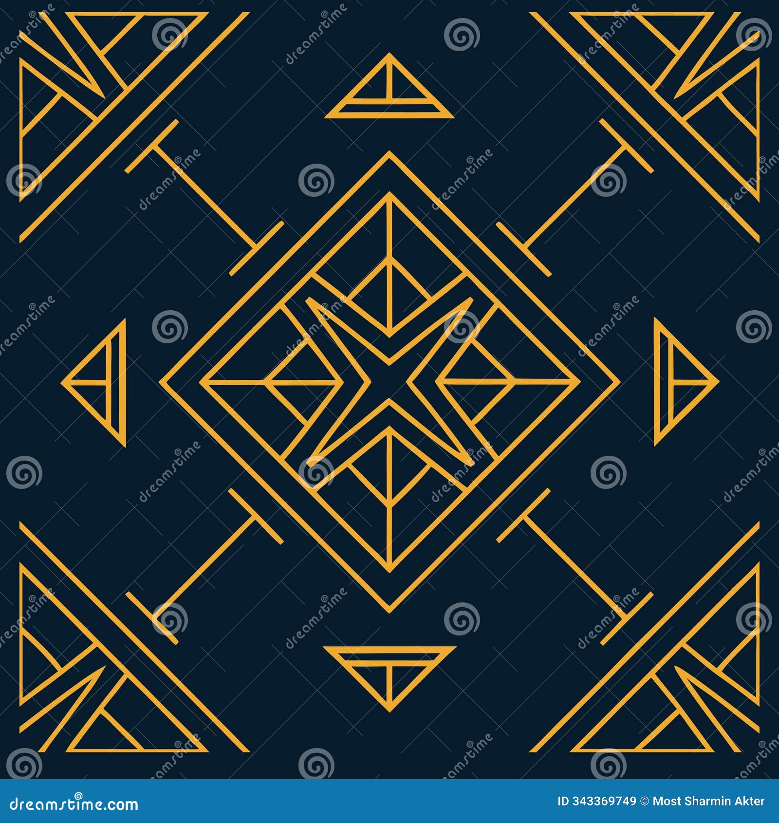 Elegant Geometric Art Deco Logo with Filigree Lines – Ornamental Design ...