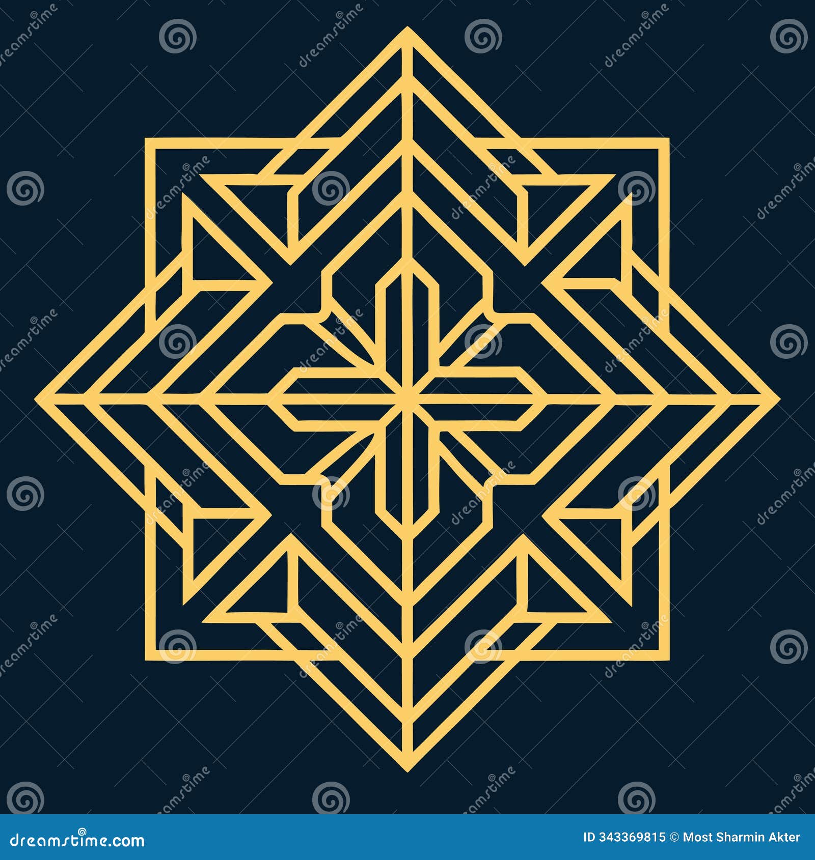 Elegant Geometric Art Deco Logo with Filigree Lines – Ornamental Design ...