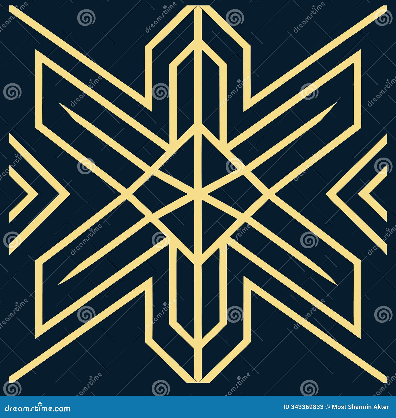Elegant Geometric Art Deco Logo with Filigree Lines – Ornamental Design ...