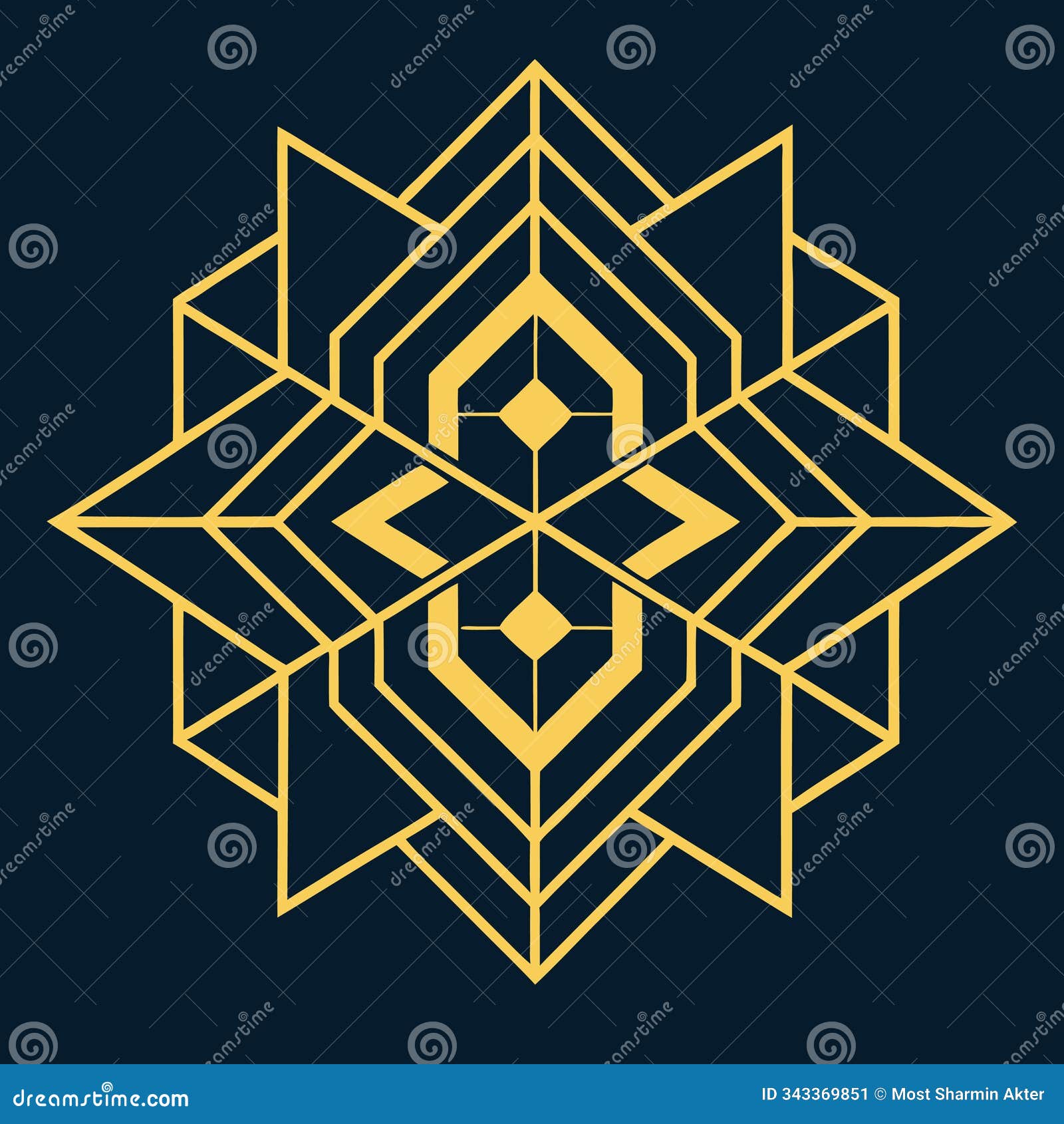 Elegant Geometric Art Deco Logo with Filigree Lines – Ornamental Design ...