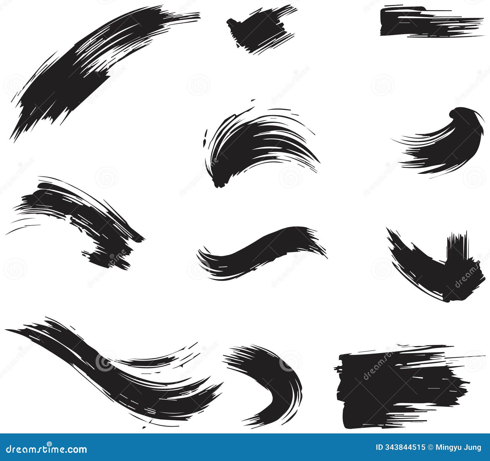 A brush-drawn ink mark stock illustration. Illustration of drawn ...