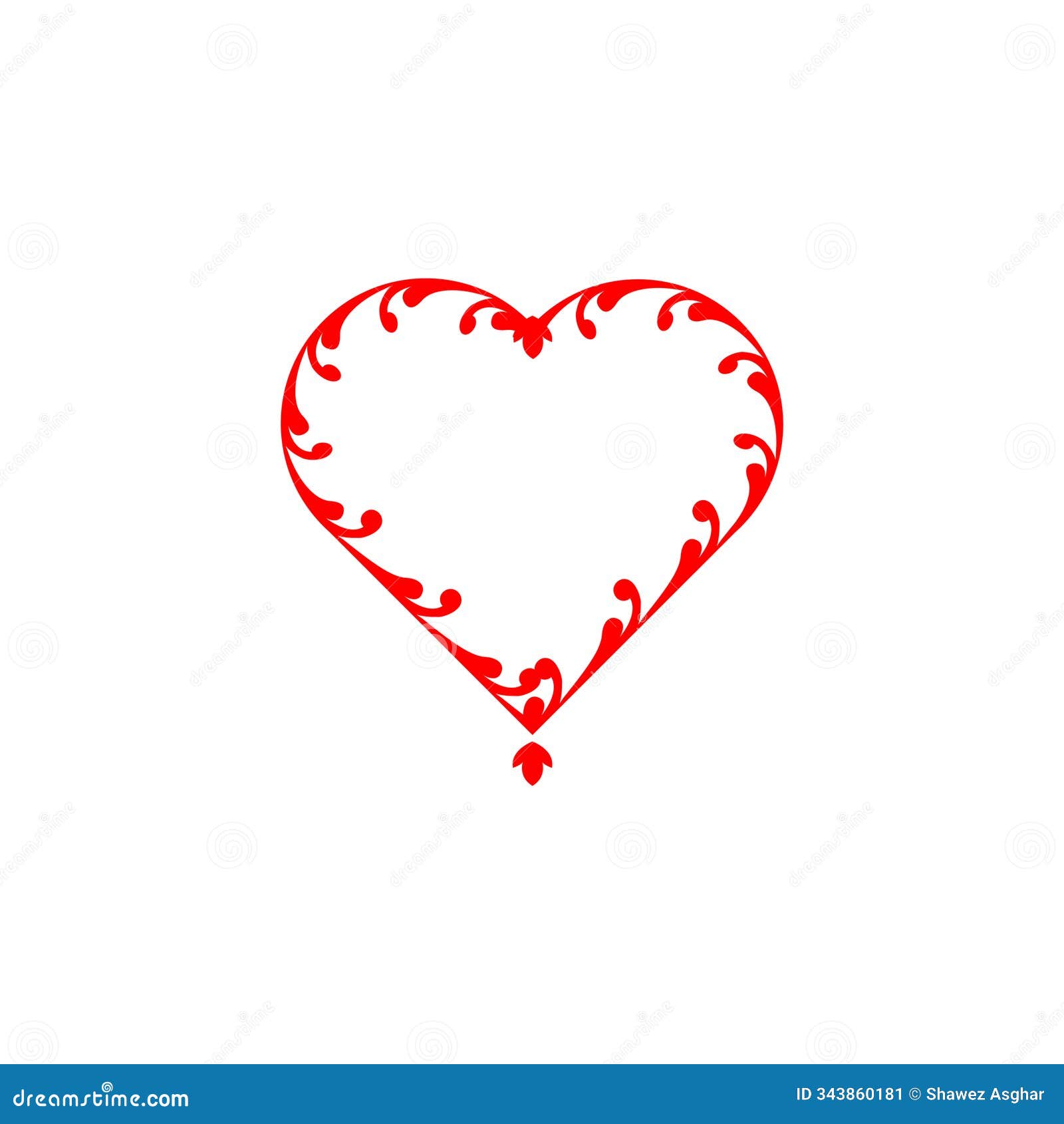 Beautiful Red Color Heart Icon Vector. Red Heart Isolated Stock Vector ...