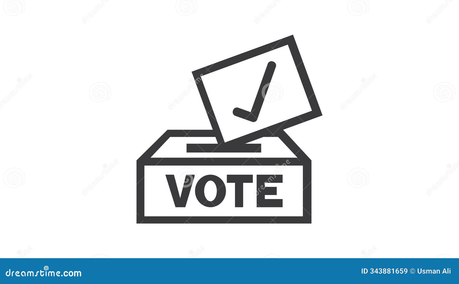Election vote symbol stock illustration. Illustration of checkmark ...