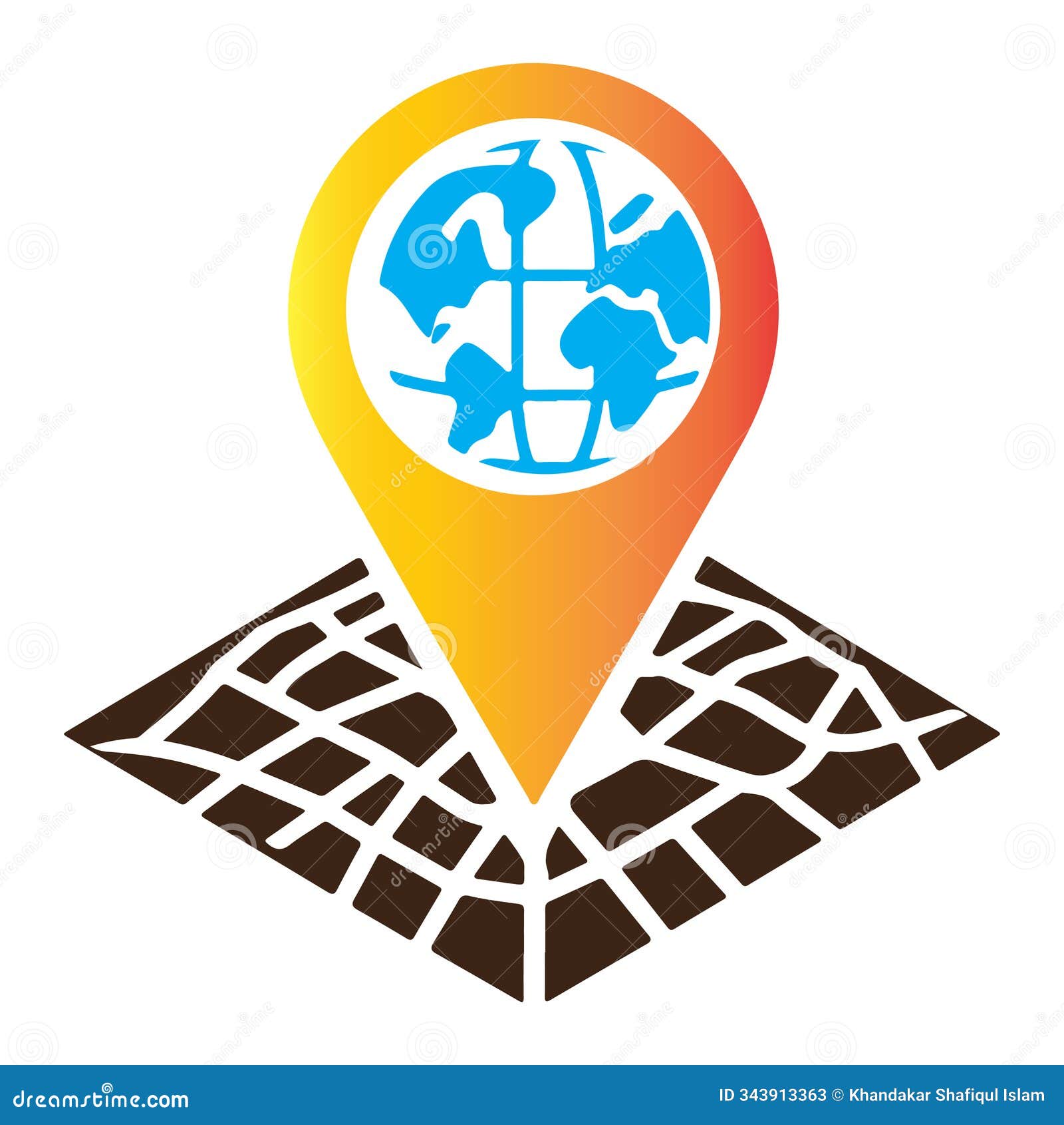 Map Pin Vector Art Illustration Icon Design Stock Vector - Illustration ...
