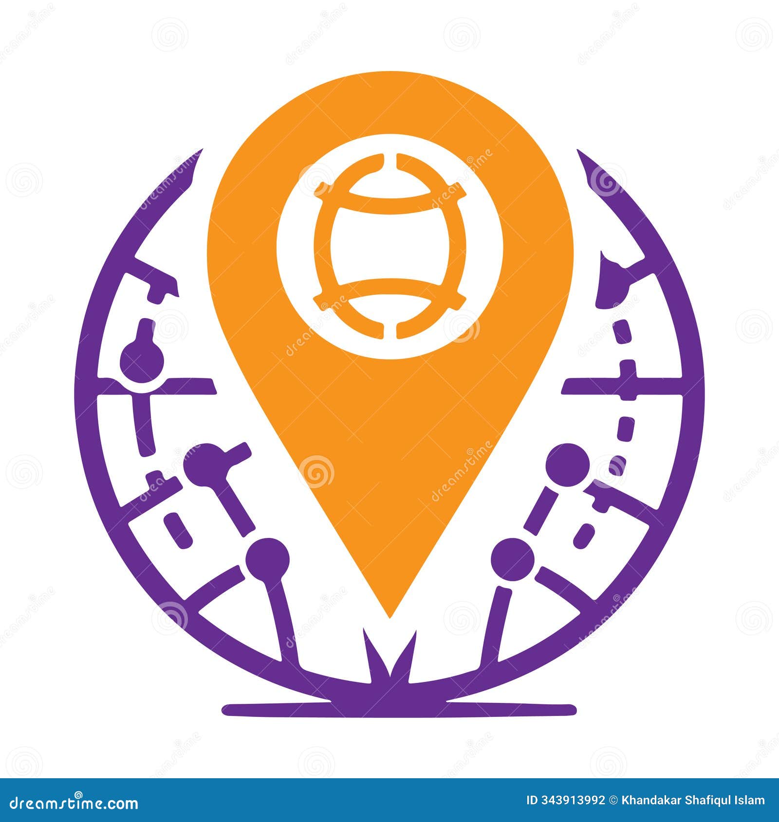 Map Pin Vector Art Illustration Icon Design Stock Vector - Illustration ...