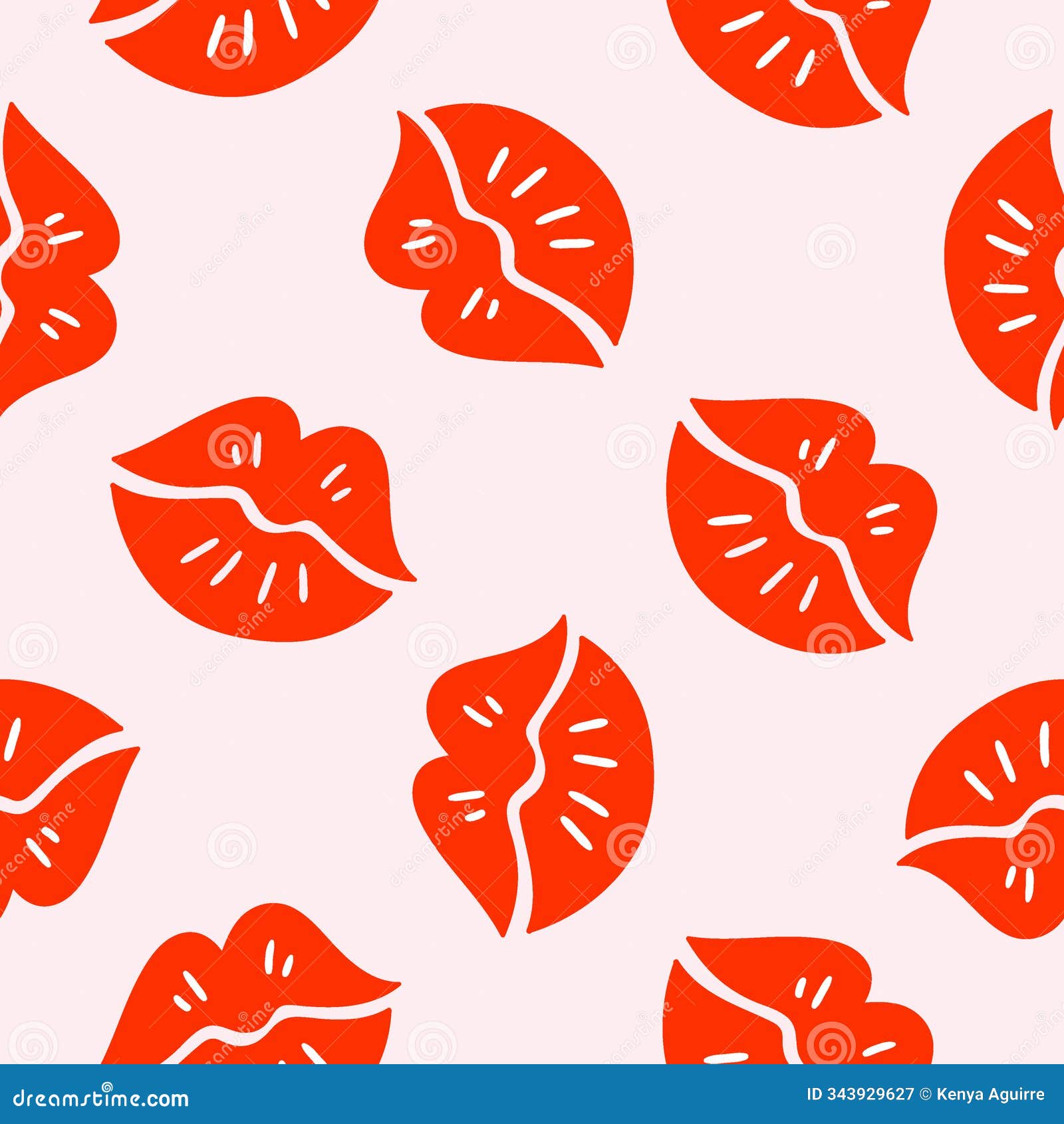 Kiss Background Kiss Pattern San Valentines Background. Stock Vector ...