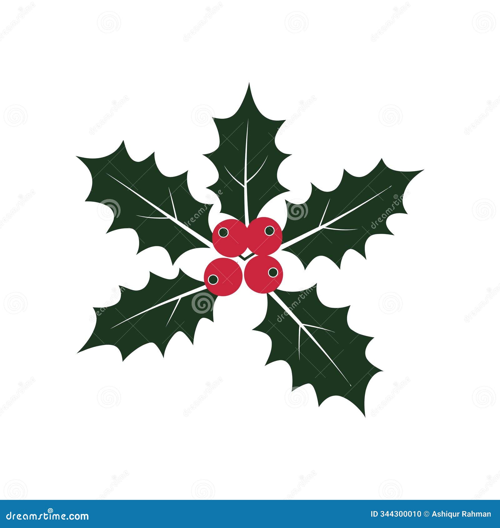 Christmas Holly Leaf Vector Artwork Illustration Stock Illustration ...