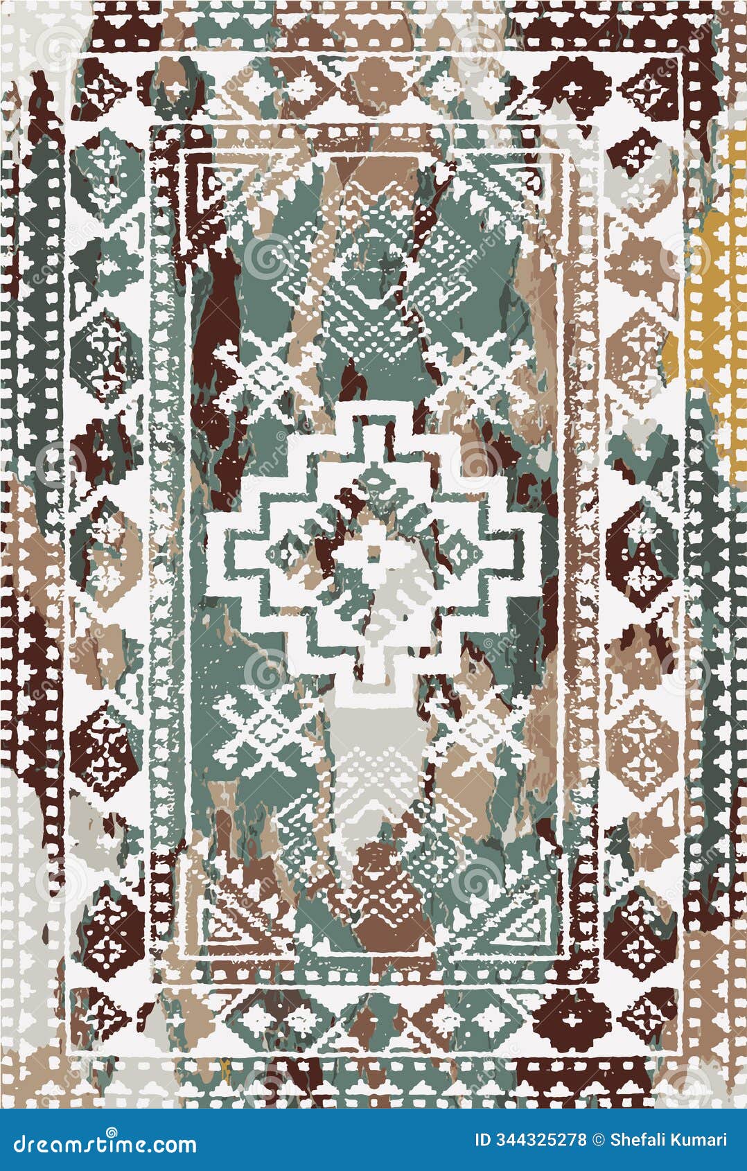 Kilim and Aztec Vector Pattern Rugs and Carpets with Grunge and ...