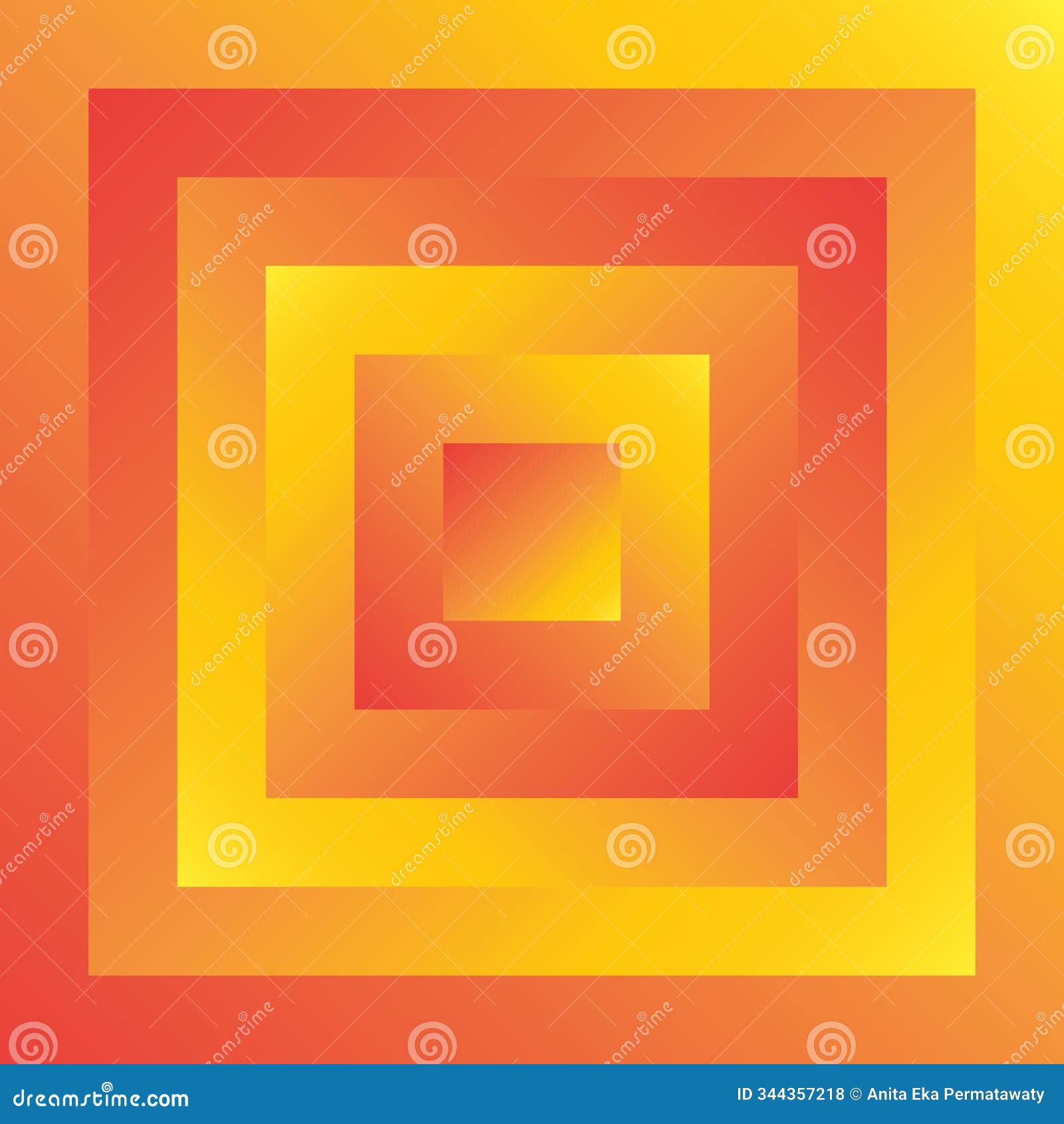 Abstract Geometric Square Shapes in Gradient Orange and Yellow Stock ...