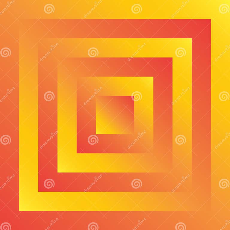 Abstract Geometric Square Shapes in Gradient Orange and Yellow Stock ...