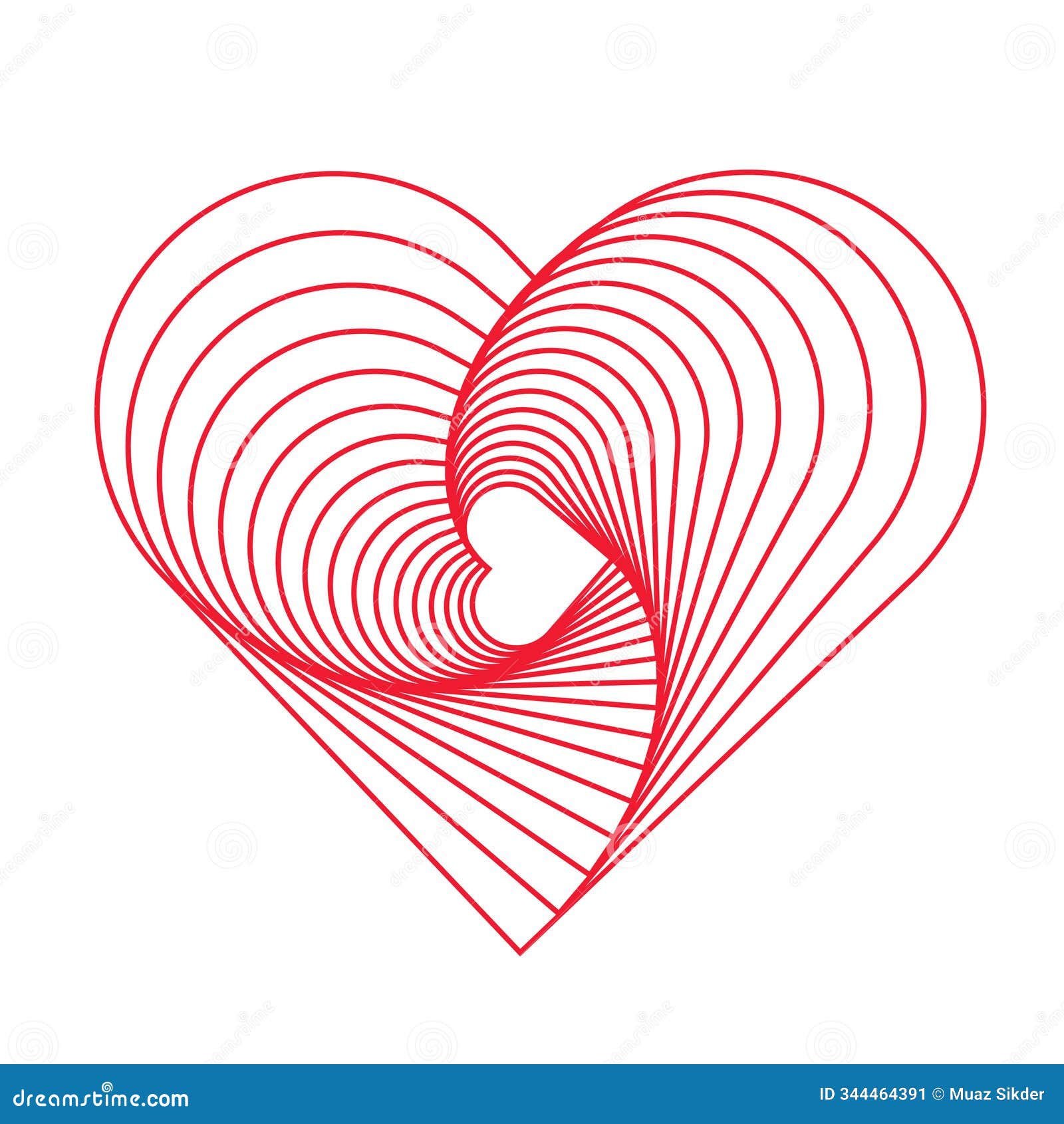 Infinite Love: Geometric Heart Design Creates Mesmerizing Spiral ...