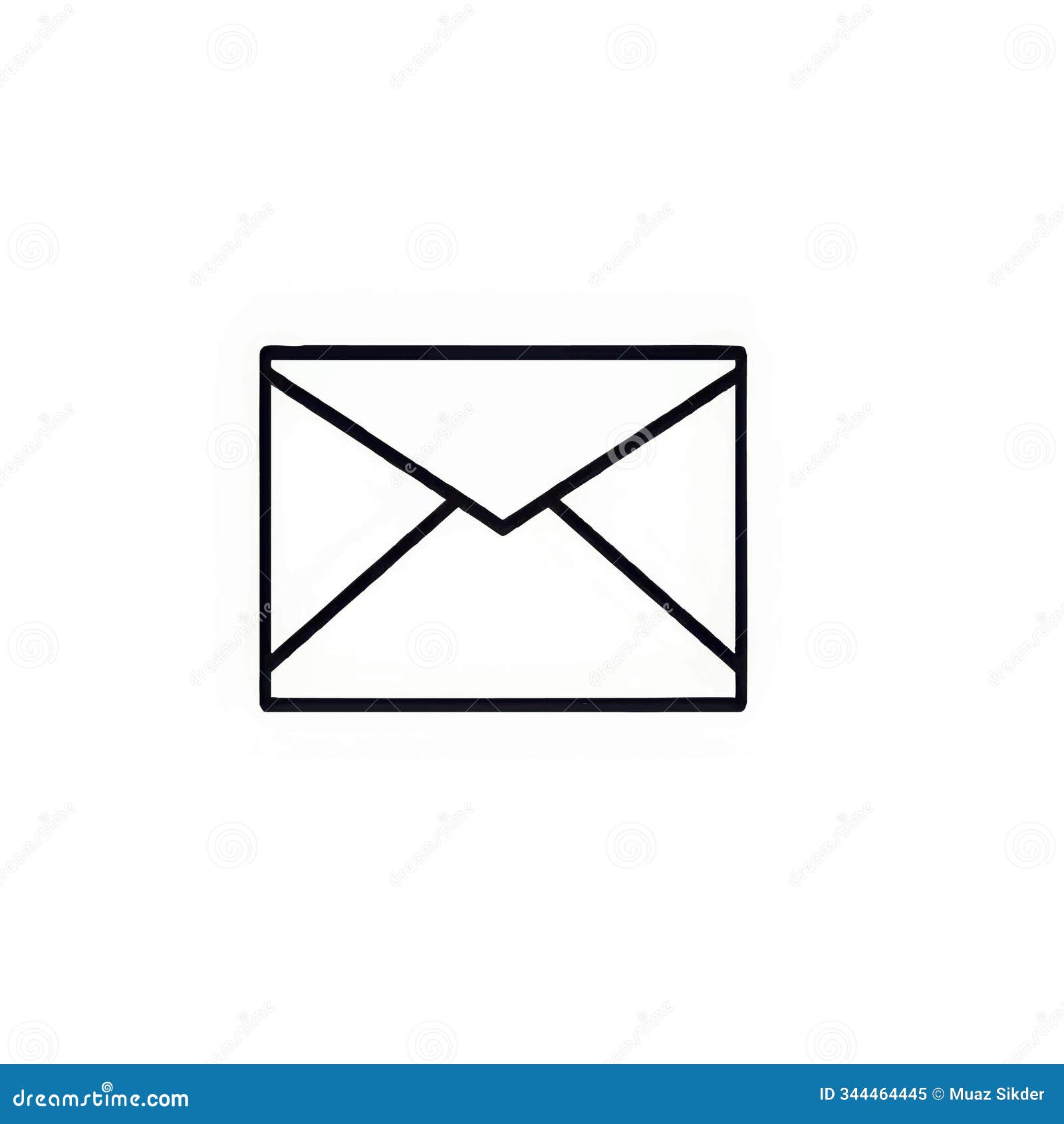 Simple Mail Icon: Classic Envelope Symbol Represents Universal ...