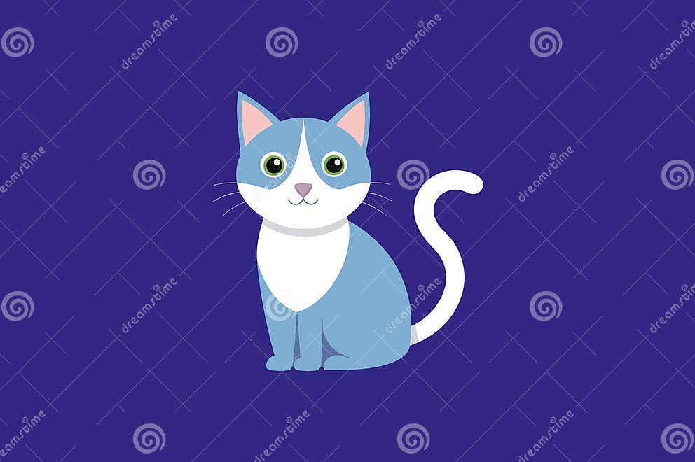 Cute Little Cat Vector Art Illustration Eps Stock Vector - Illustration ...