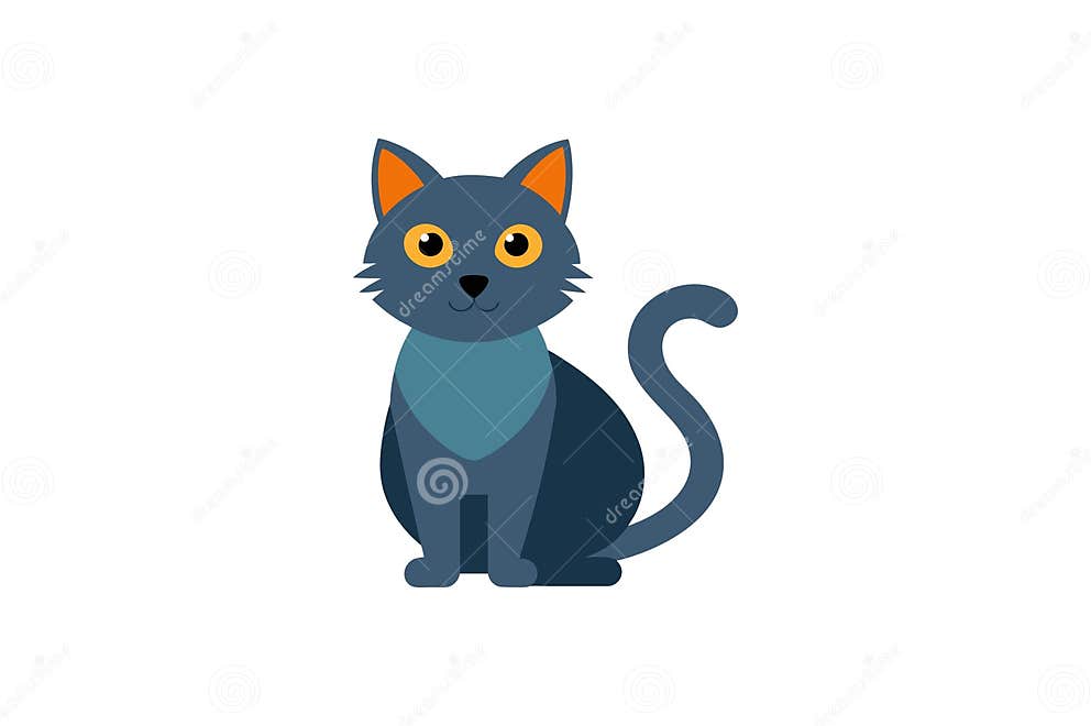 Cute Little Cat Vector Art Illustration Eps Stock Vector - Illustration ...
