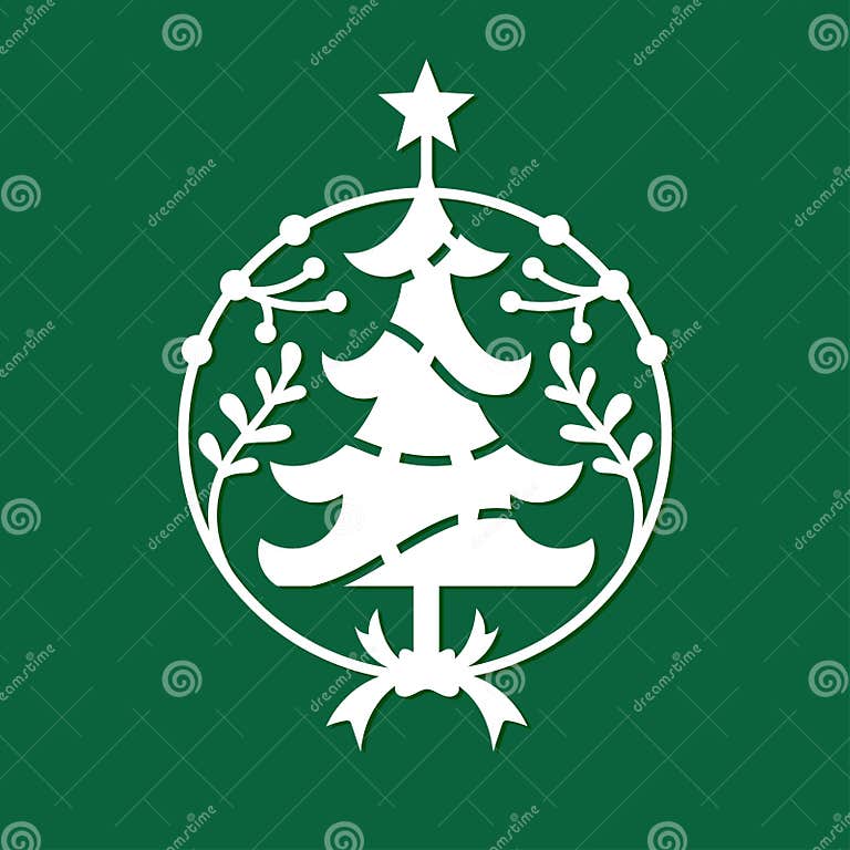 Christmas Tree Template for Laser and Plotter Cutting. Christmas Party ...