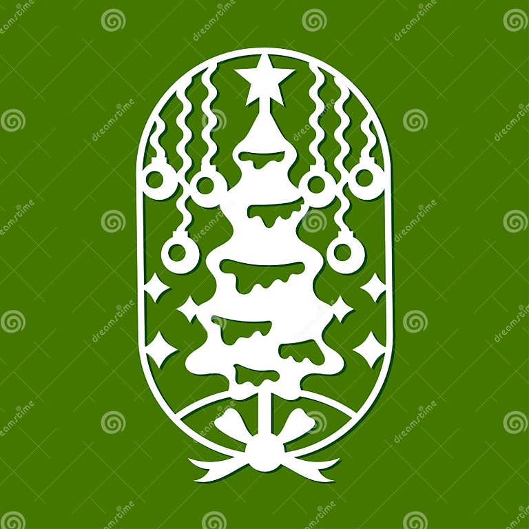 Christmas Tree Template for Laser and Plotter Cutting. Christmas Party ...