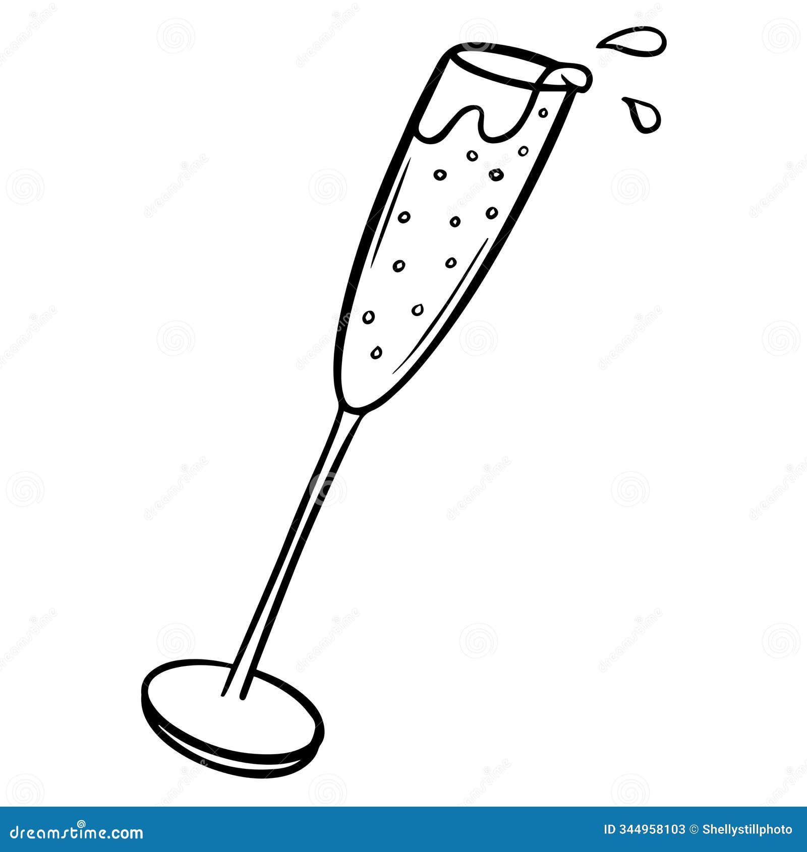 Celebration Cocktail Flute Glass With Alcohol Liquid Festive Clipart ...