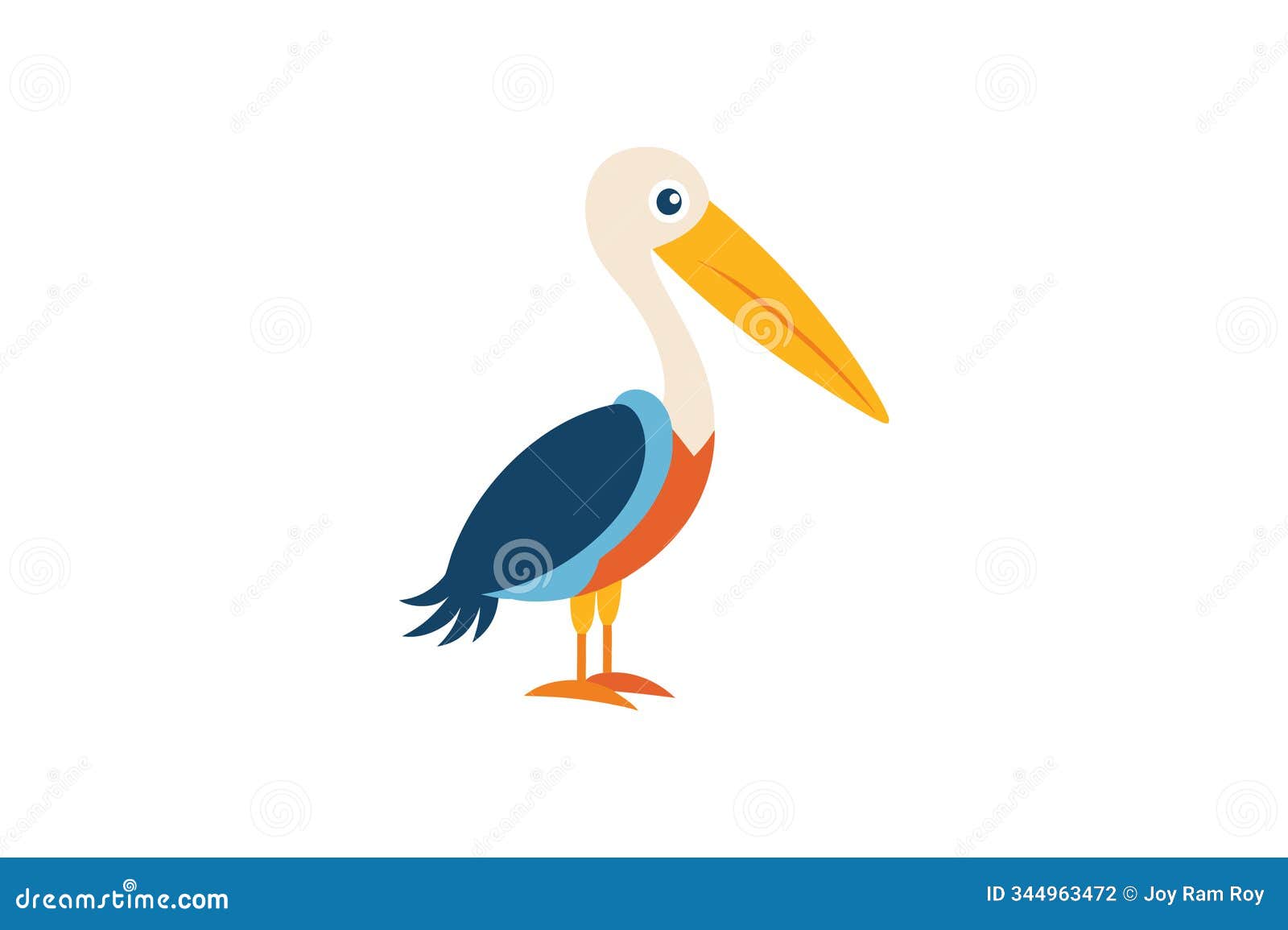 Pelican Bird Vector Art Illustration Eps Stock Illustration ...
