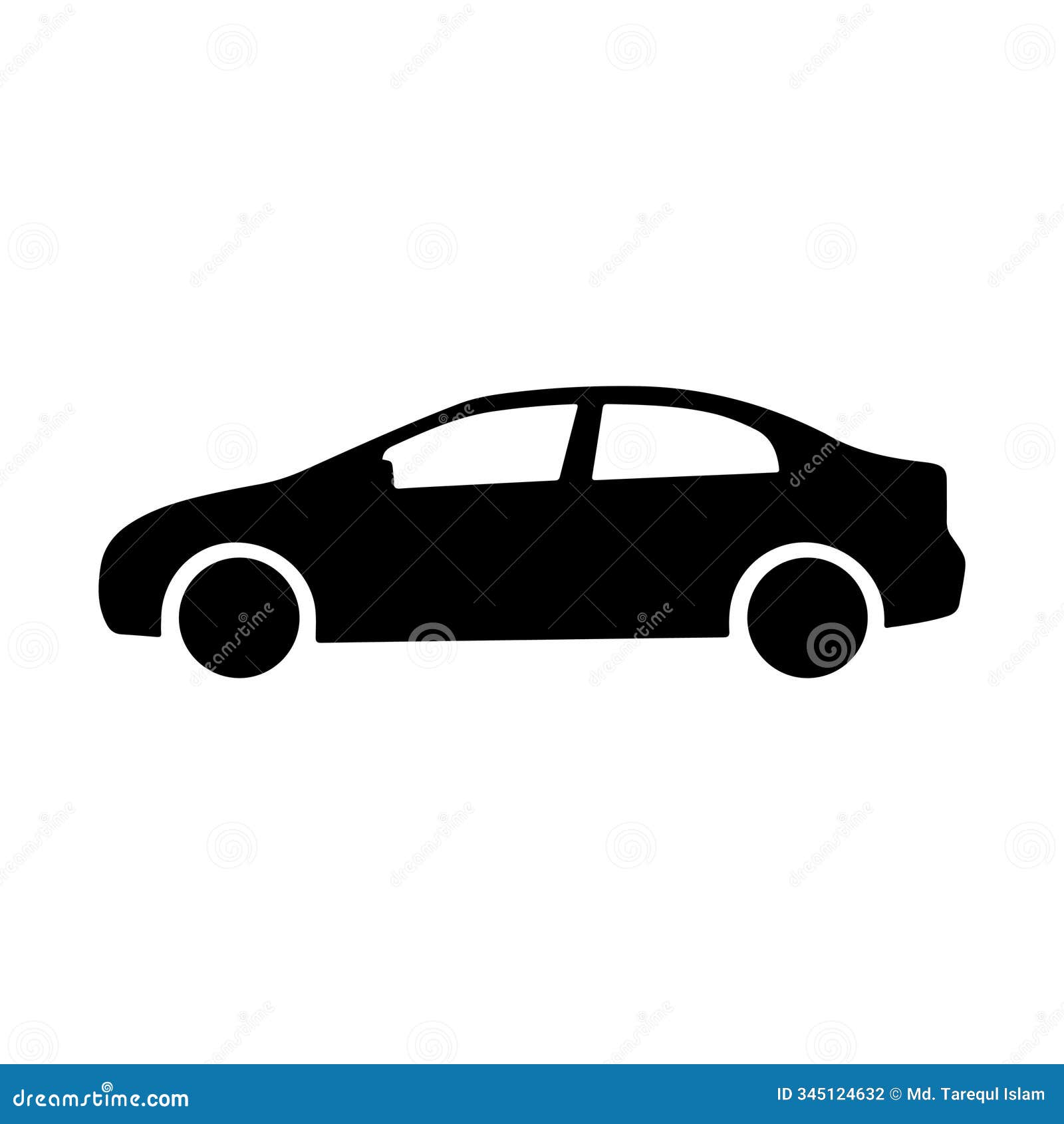 A a Simple, Minimalist Vector Icon of a Car. the Car is Depicted in a ...
