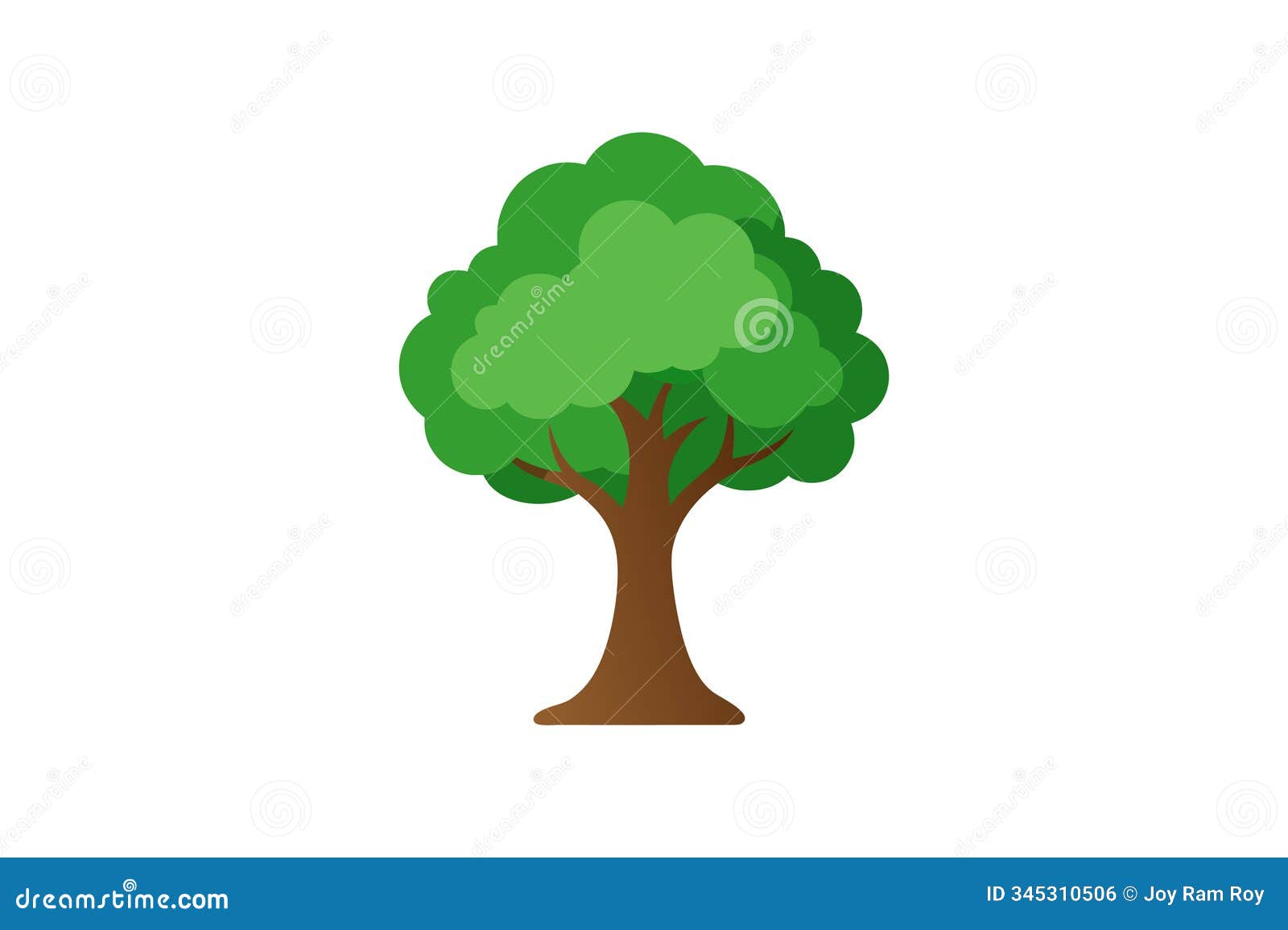 Vibrant Leafy Tree Vector Art Illustration Eps Stock Illustration ...